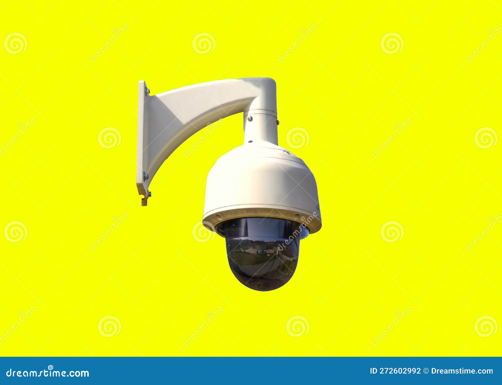CCTV Camera with Clean Yellow Background Stock Photo - Image of line ...