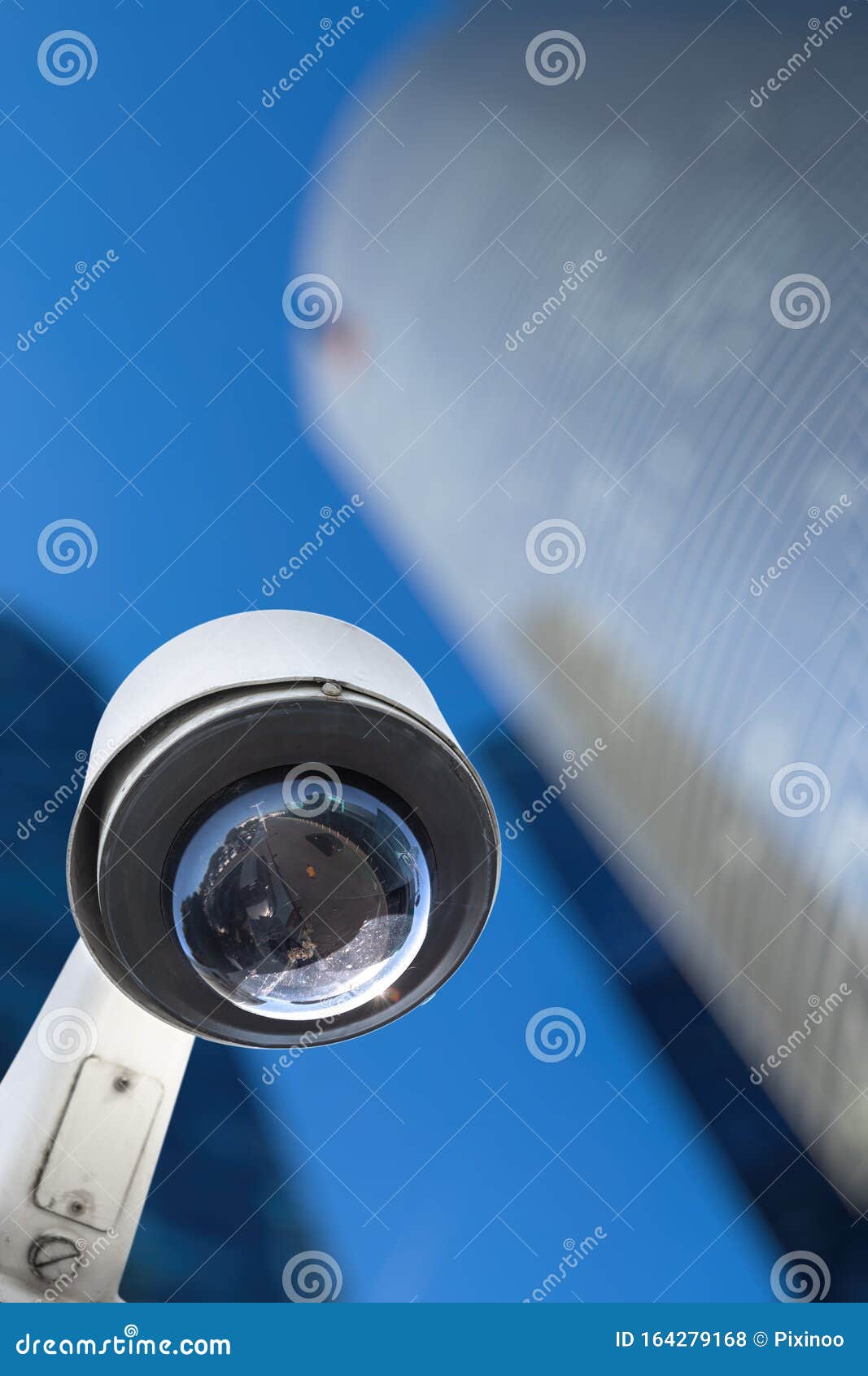 CCTV Camera Concept with Business Buildings in the Background Stock ...