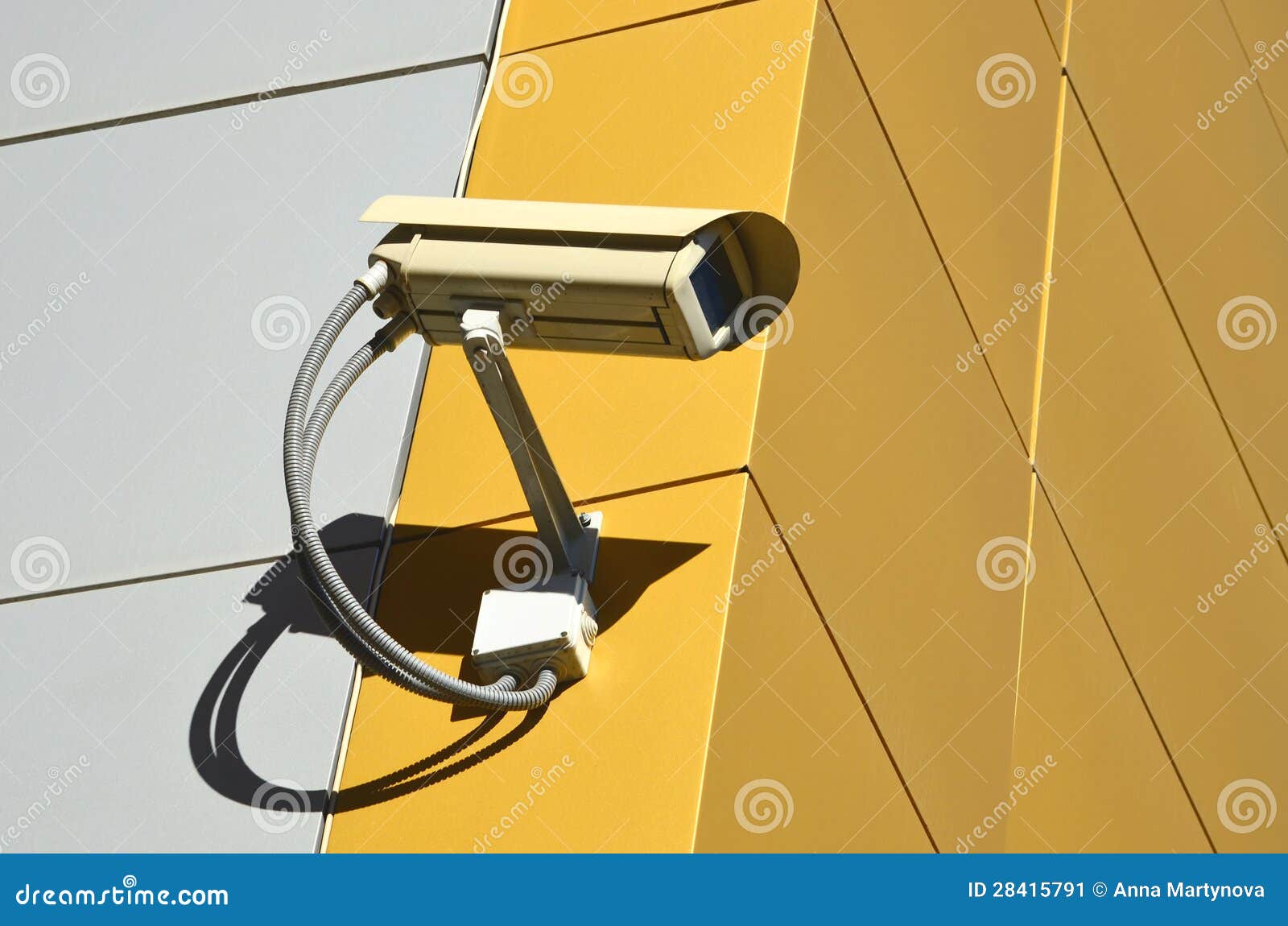 CCTV camera on the cone stock image. Image of control - 28415791