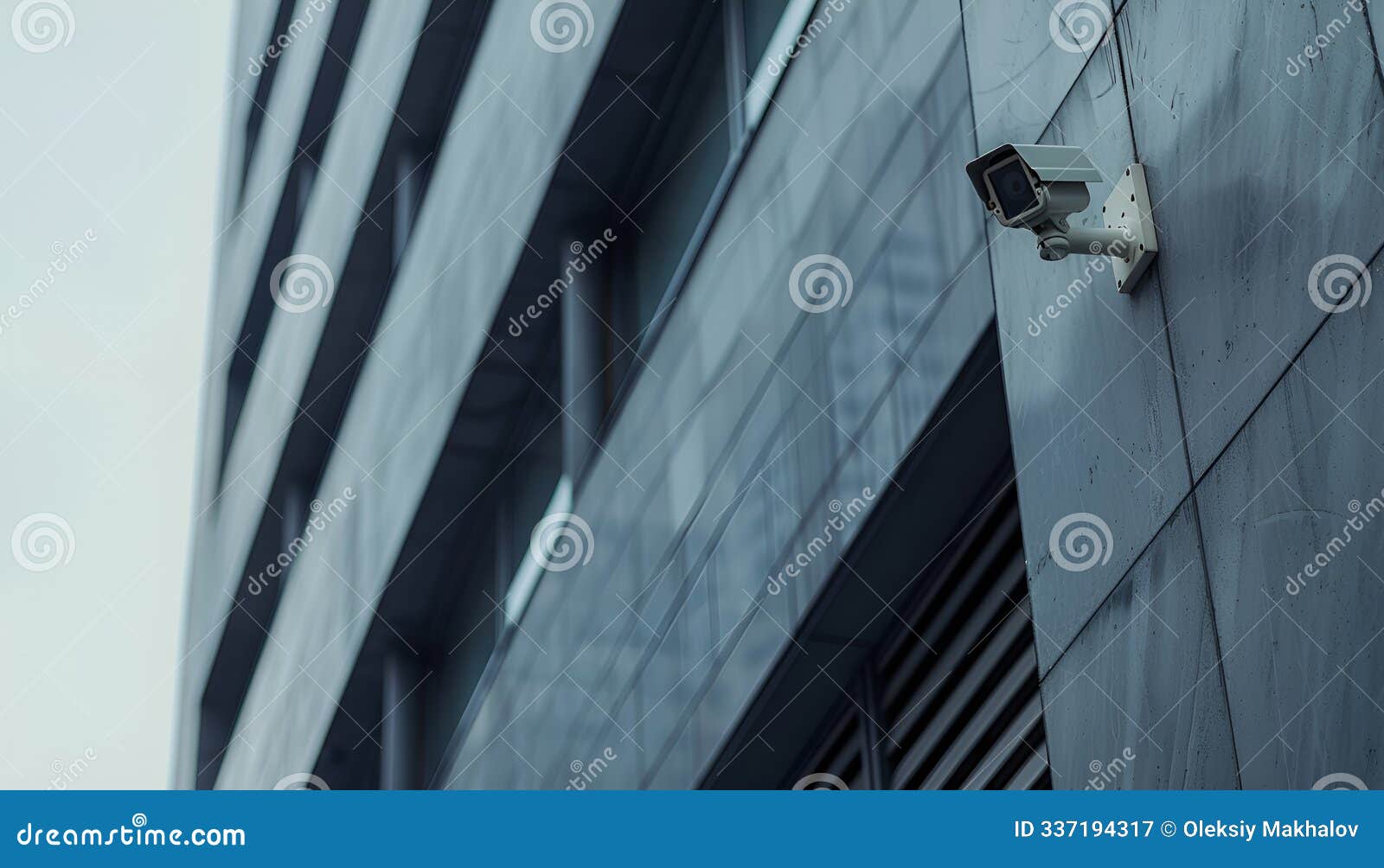 Cctv Camera on Corporate Building Exterior Wall Stock Illustration ...