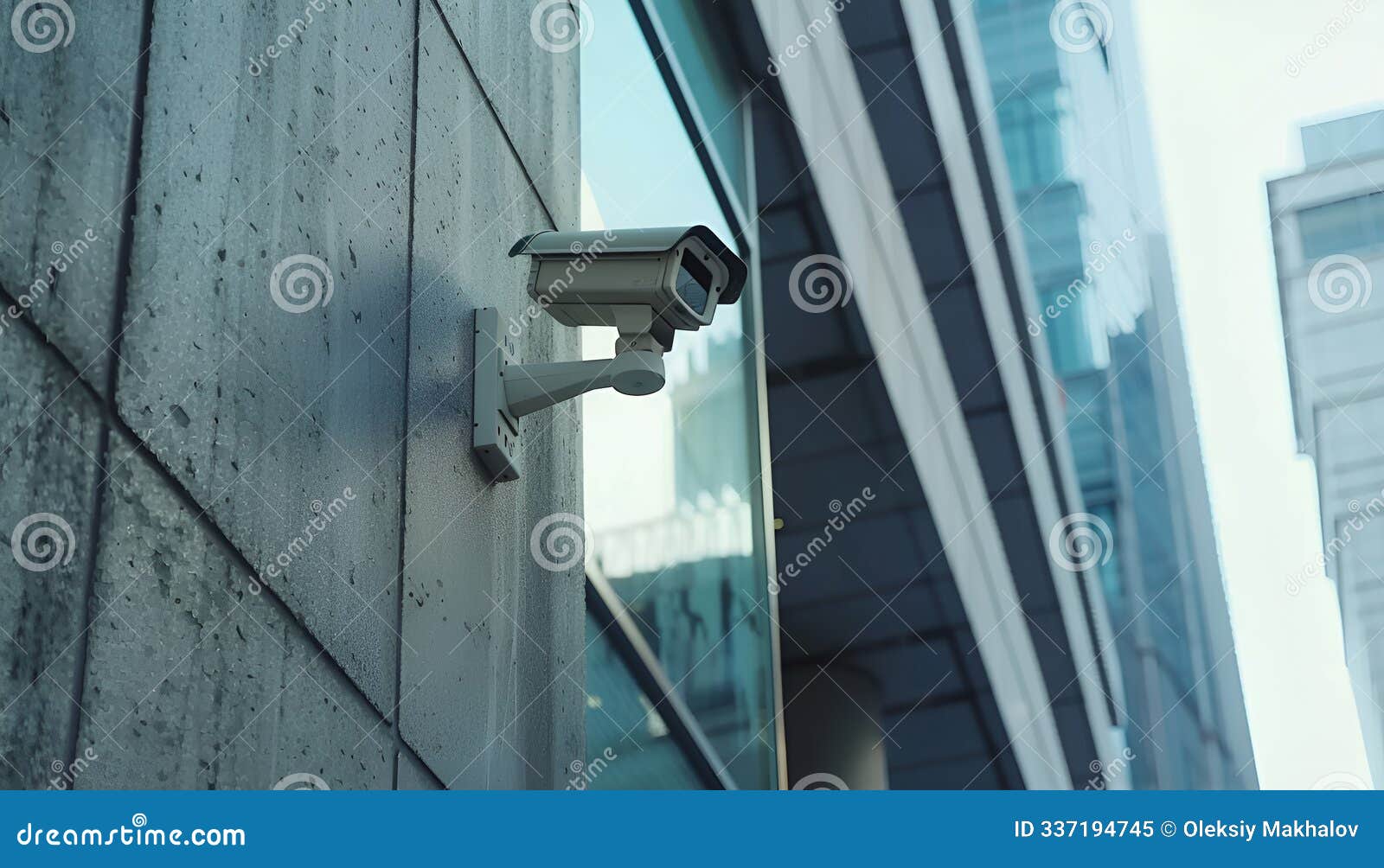 Cctv Camera on Corporate Building Exterior Wall Stock Illustration ...