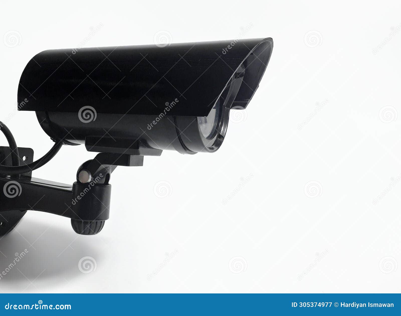 CCTV Camera is Black and Has a White Background Stock Image - Image of ...