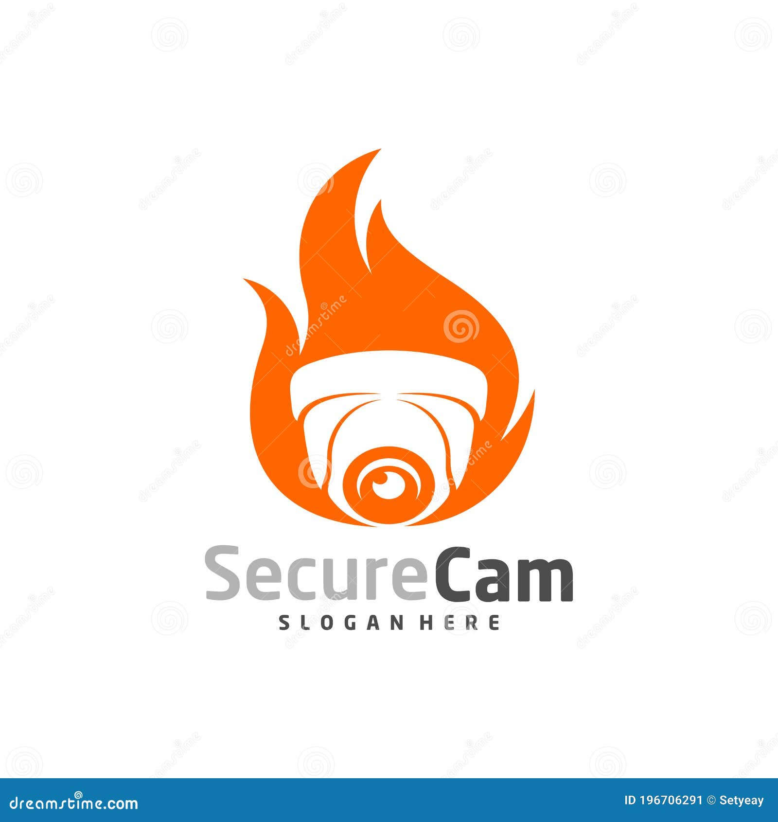CCTV Camera with Fire Icon Logo Design Vector Template, Concept Symbol ...