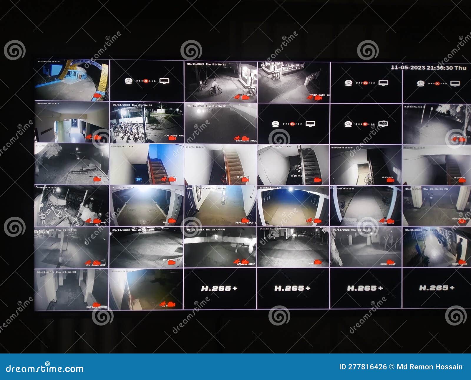 CCTV camera footages. stock photo. Image of screenshot - 277816426