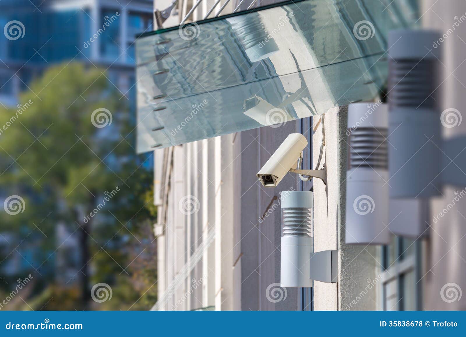 CCTV Camera on the Front of the House Stock Photo - Image of flat ...