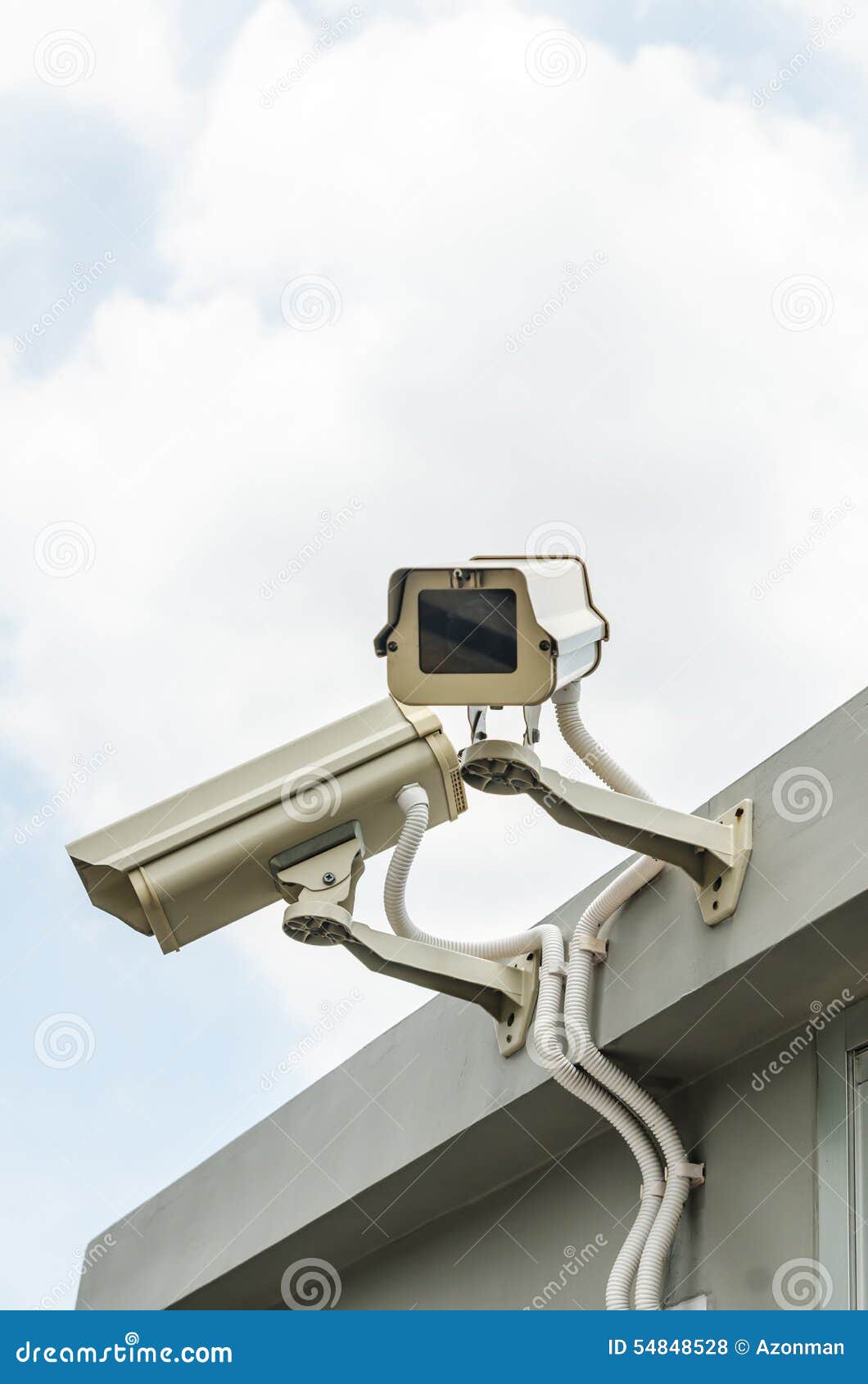 CCTV Camera stock photo. Image of watch, alarm, white - 54848528