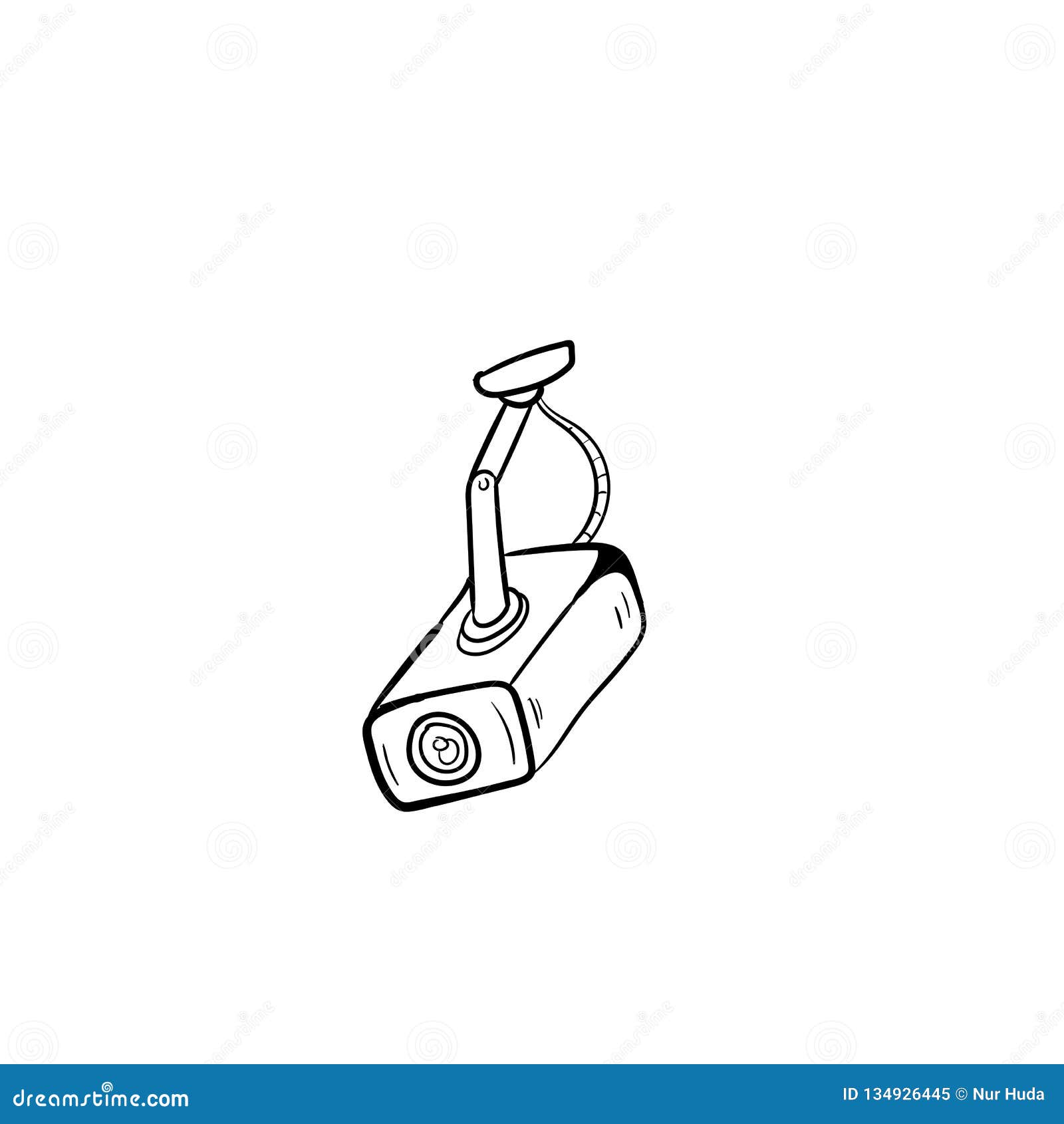 CCTV Camera, A Hand Drawn Vector Doodle | CartoonDealer.com #134926445