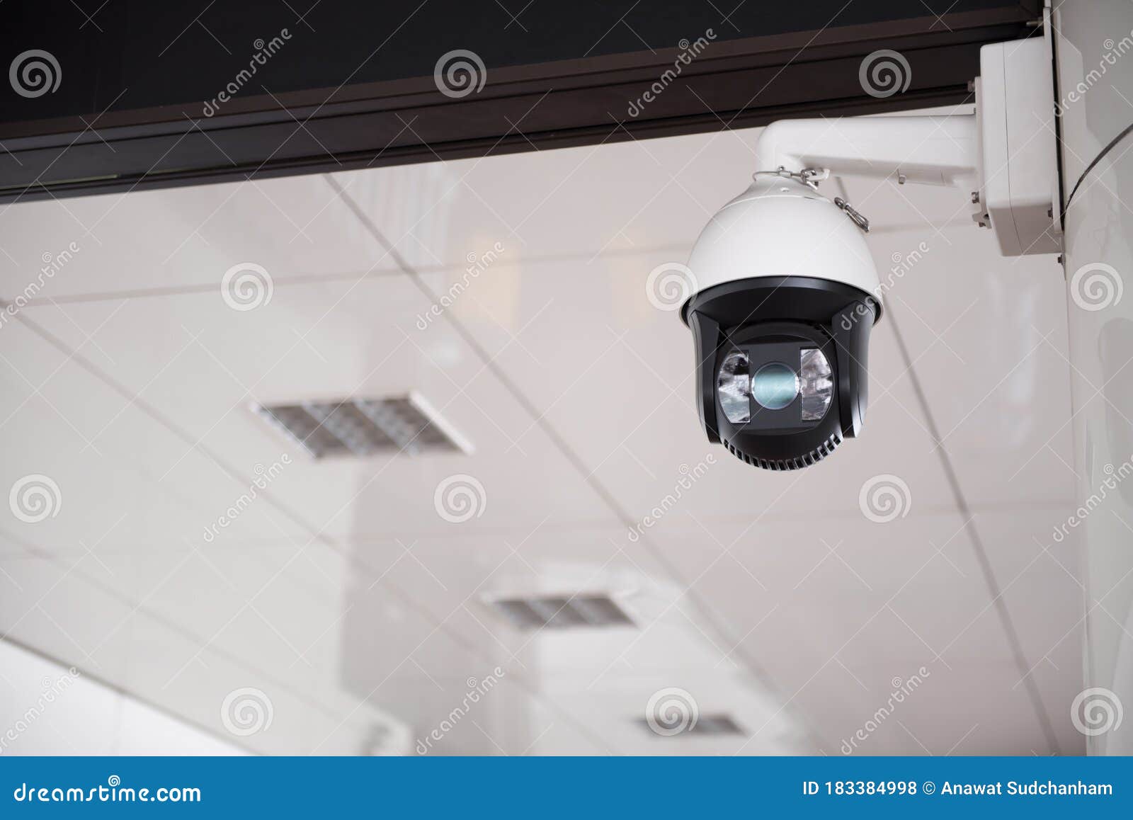 CCTV Camera Hanging on the Roof Stock Photo - Image of secure, protect ...