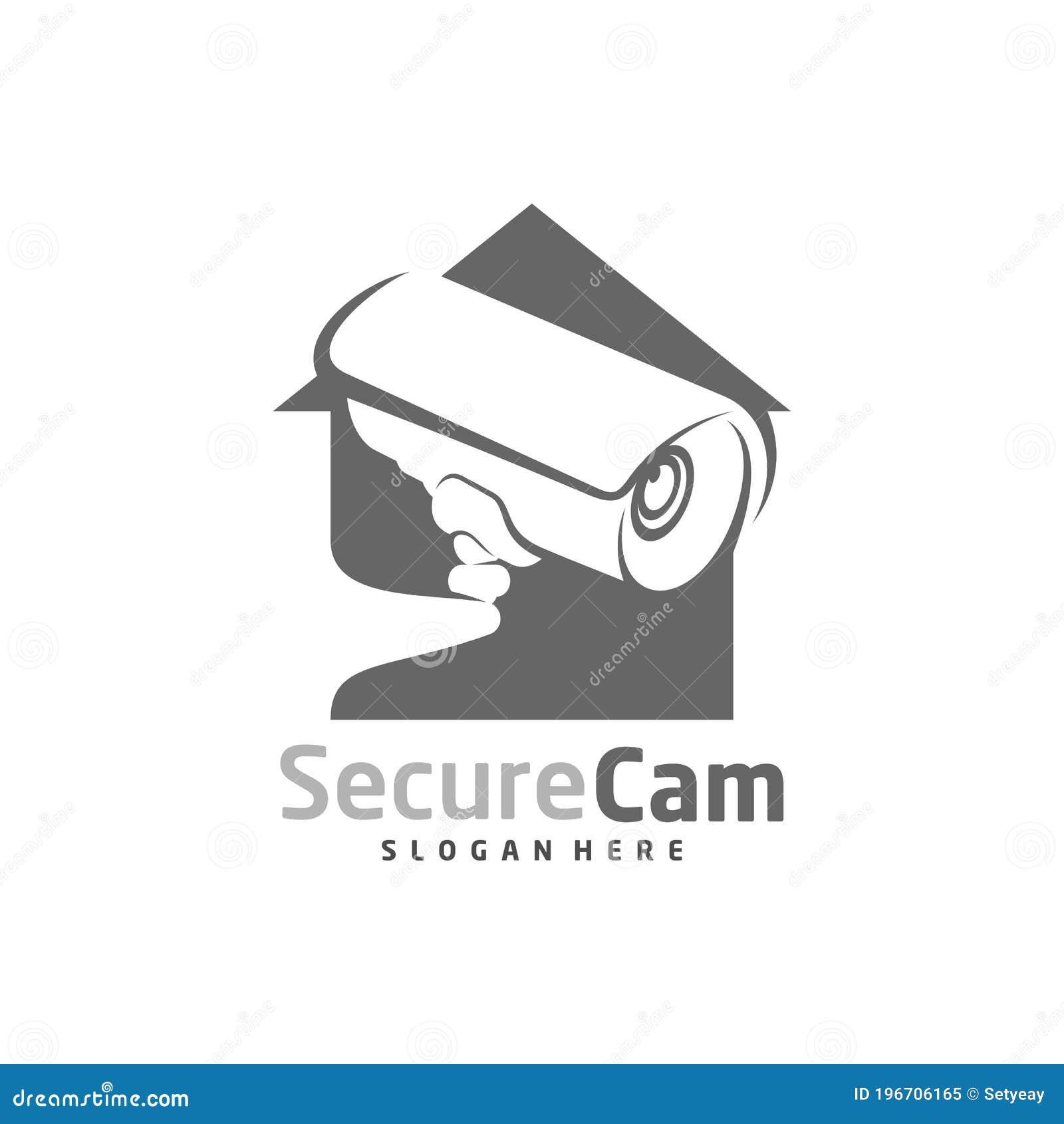 CCTV Camera with Home Icon Logo Design Vector Template, Concept Symbol ...