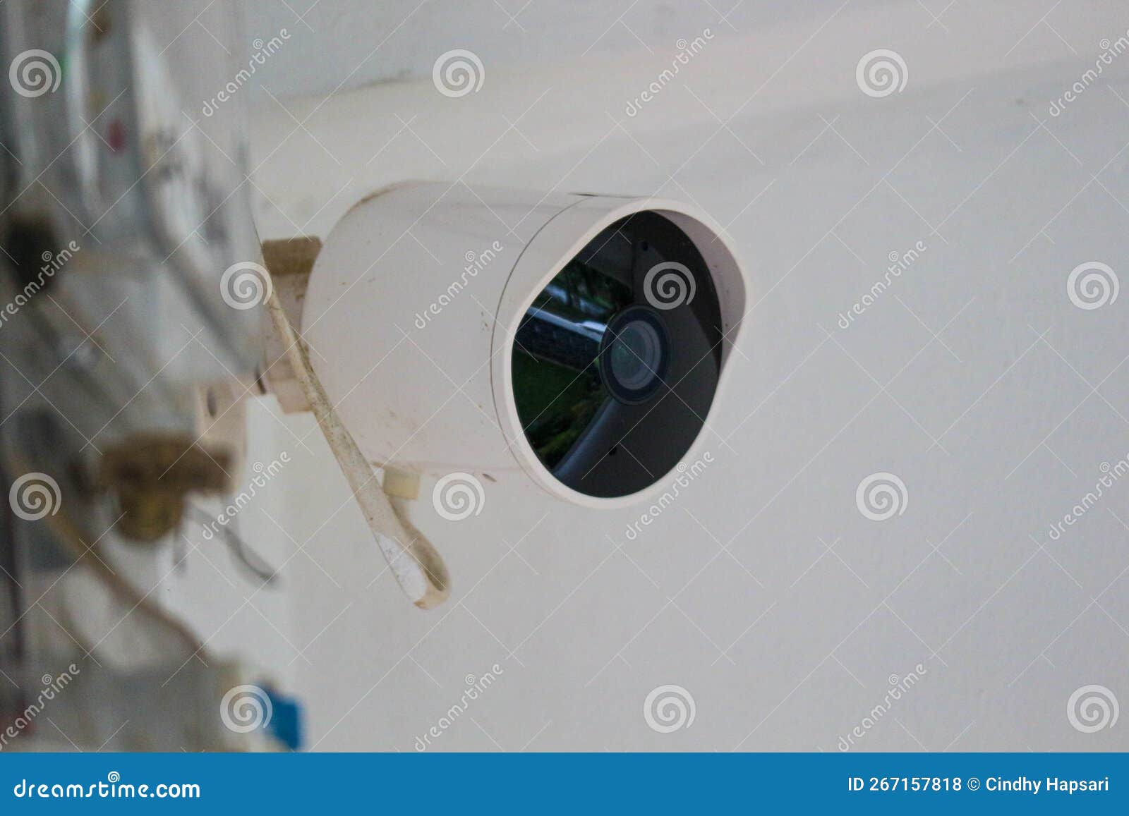 CCTV Camera in a House. White Stock Photo - Image of exposure, hologram ...