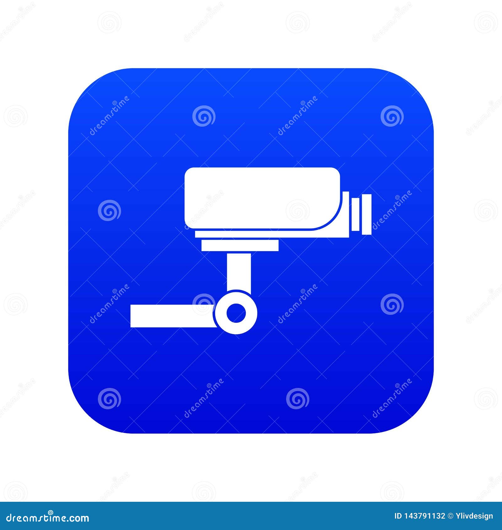 CCTV Camera Icon Digital Blue Stock Vector - Illustration of ...