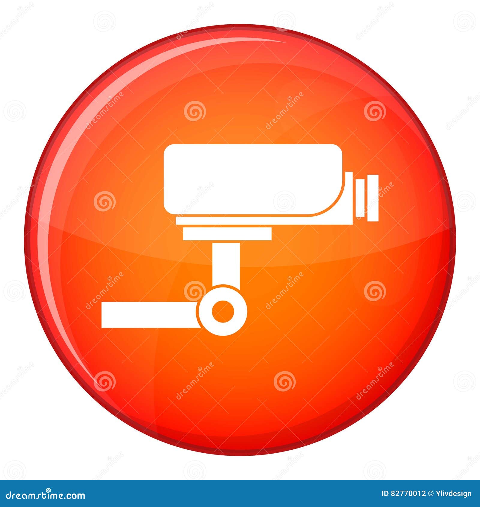 CCTV Camera Icon, Flat Style Stock Vector - Illustration of display ...