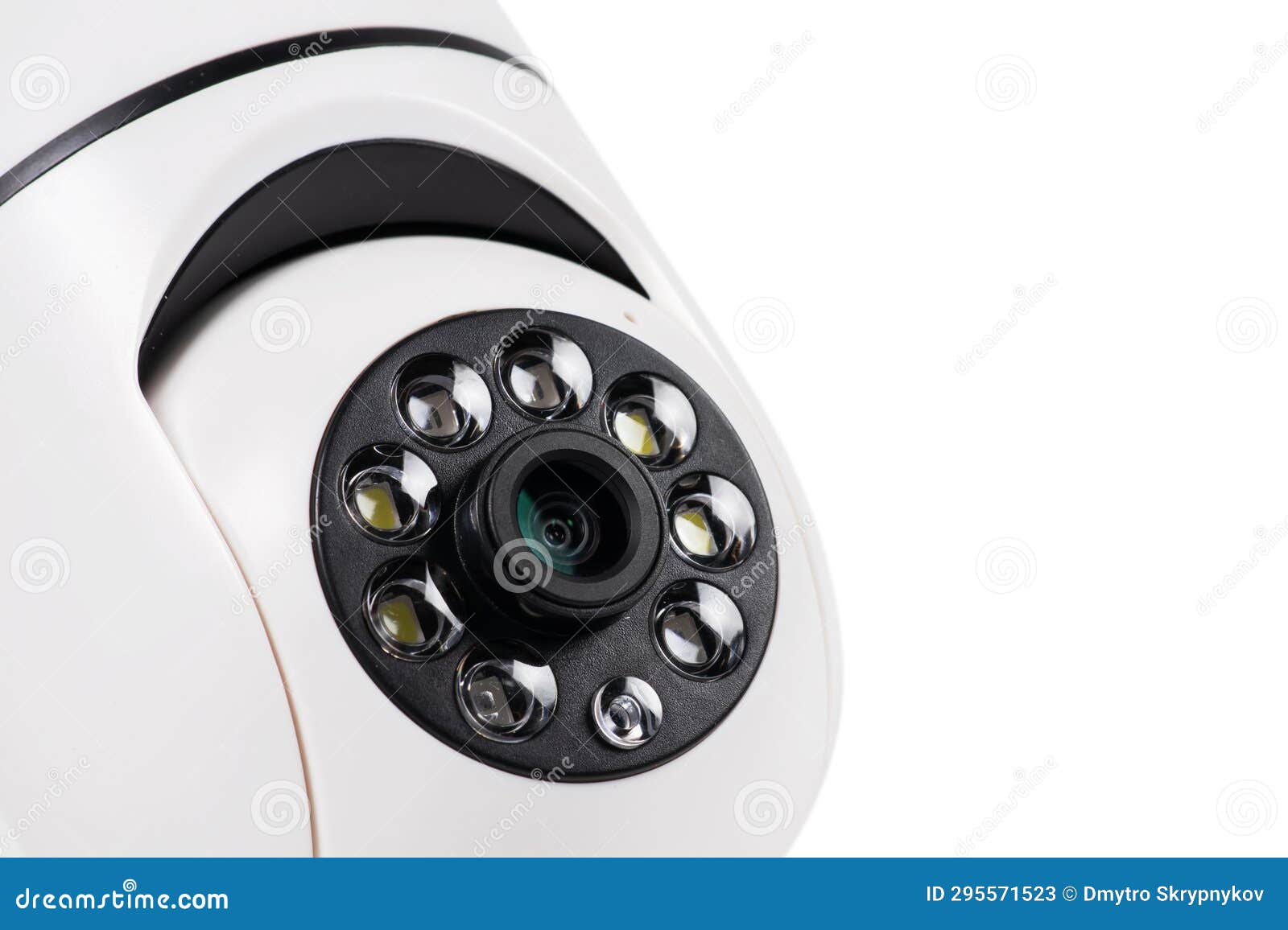 CCTV Camera Isolated on White Background Stock Image - Image of ...