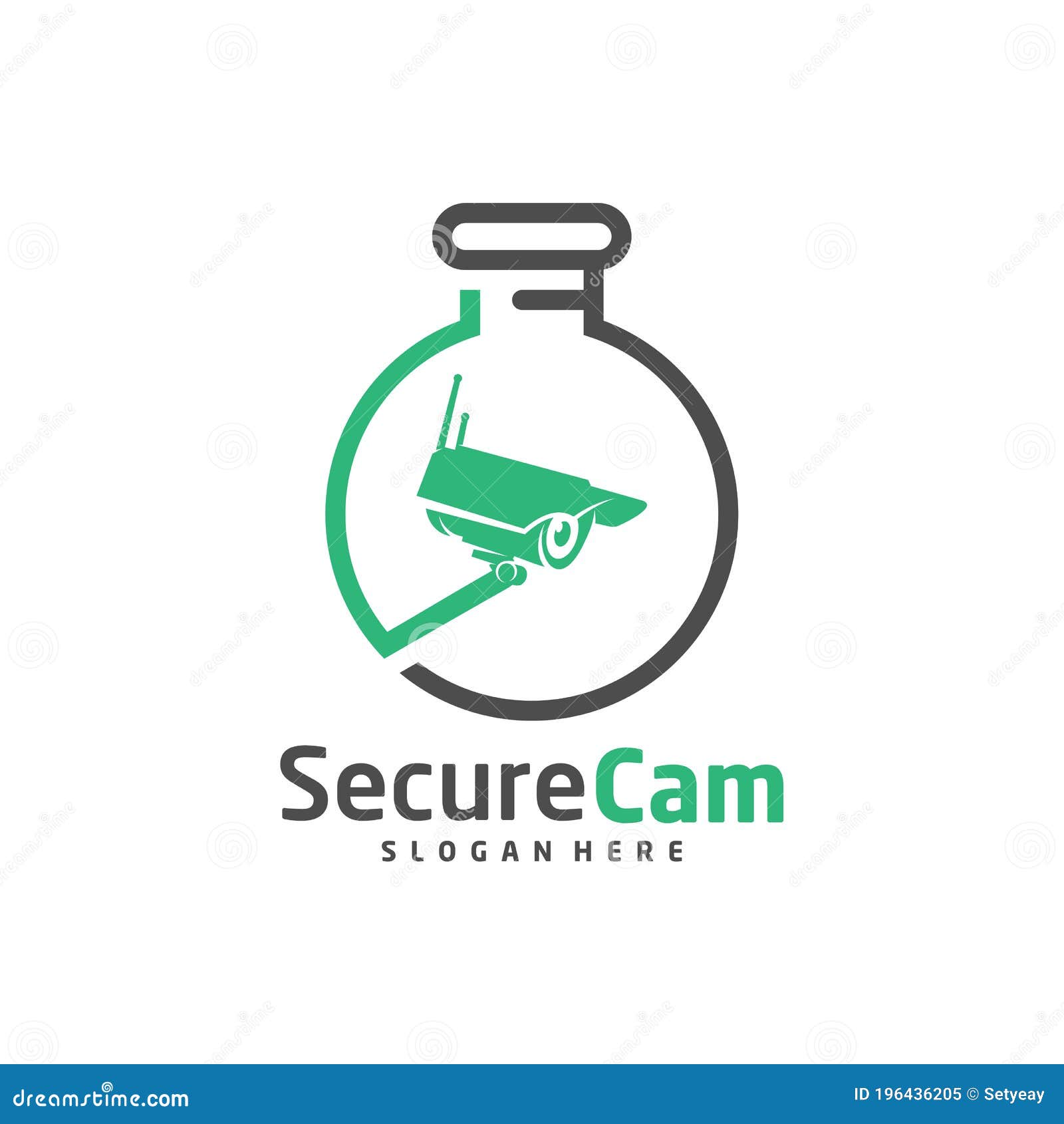 CCTV Camera with Lab Logo Design Vector Template, Logo Concept, Symbol ...