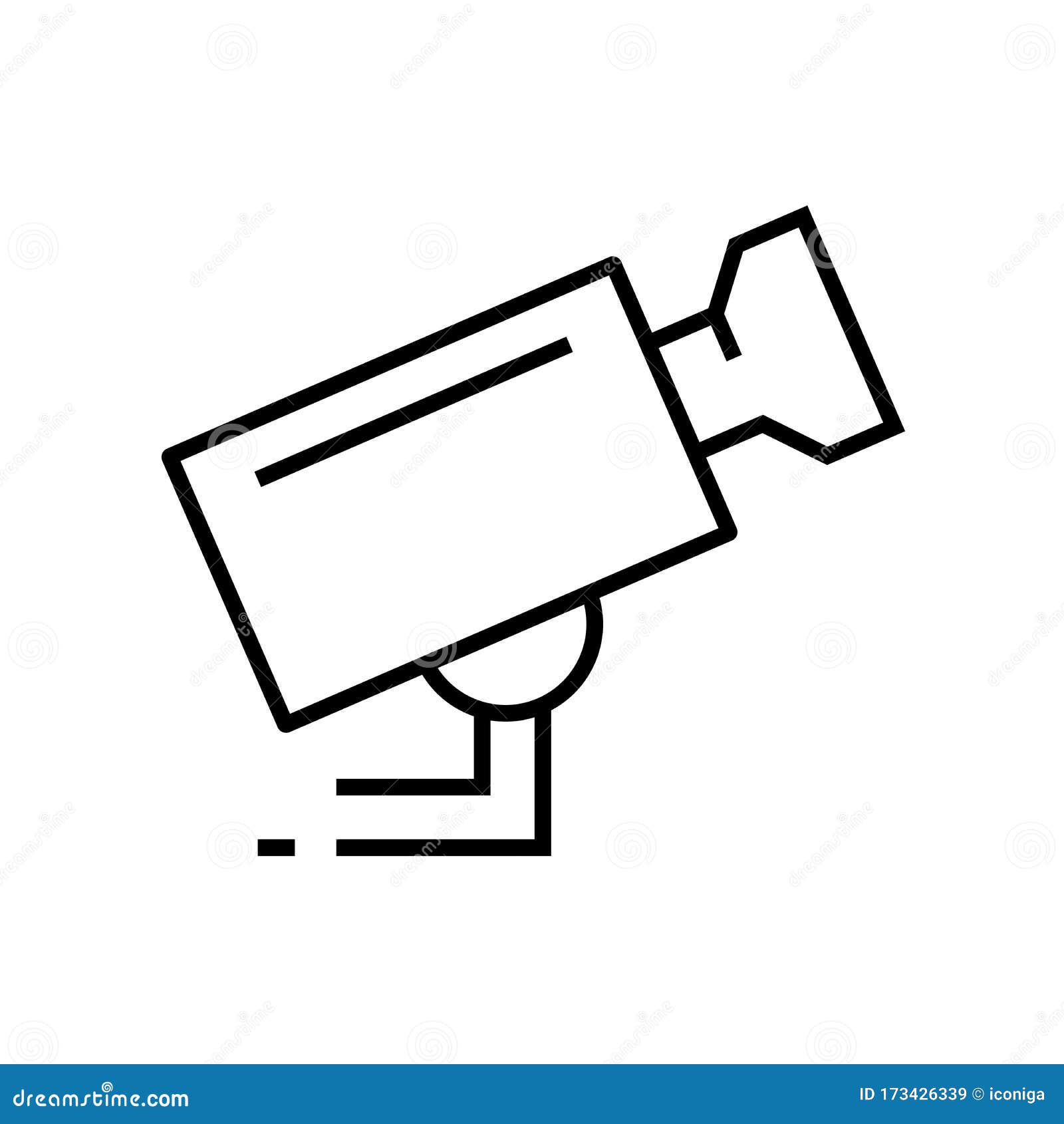 Cctv Camera Line Icon, Concept Sign, Outline Vector Illustration ...