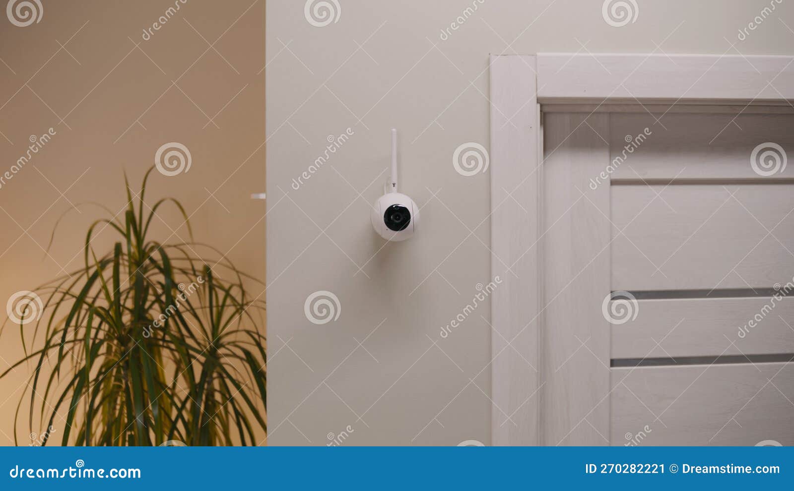 CCTV Camera with Microphone and Motion Sensor Stock Image - Image of ...