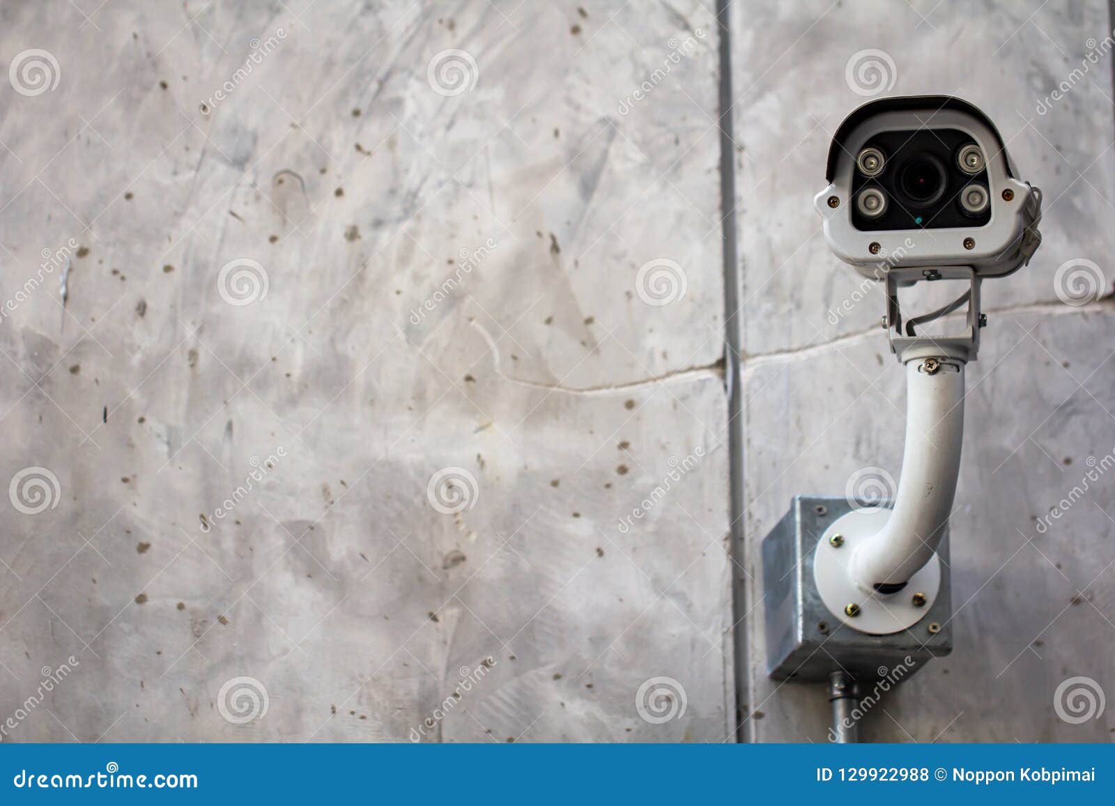 Cctv Camera, Modern Security Camera Fix on Outdoor Concrete Wall Stock ...