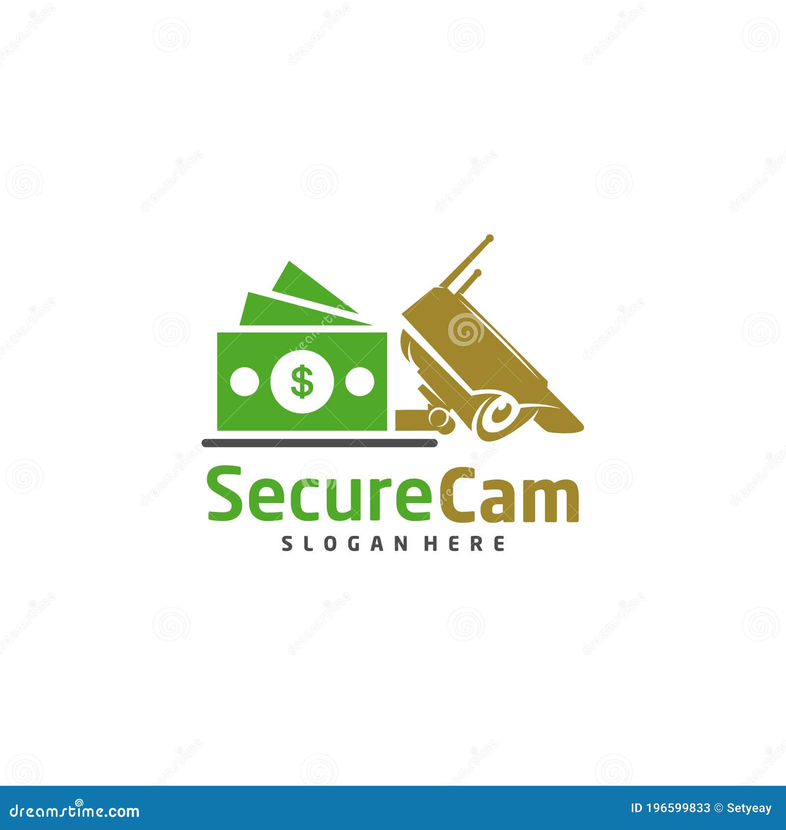 CCTV Camera with Money Logo Design Vector Template, Concept Symbol ...