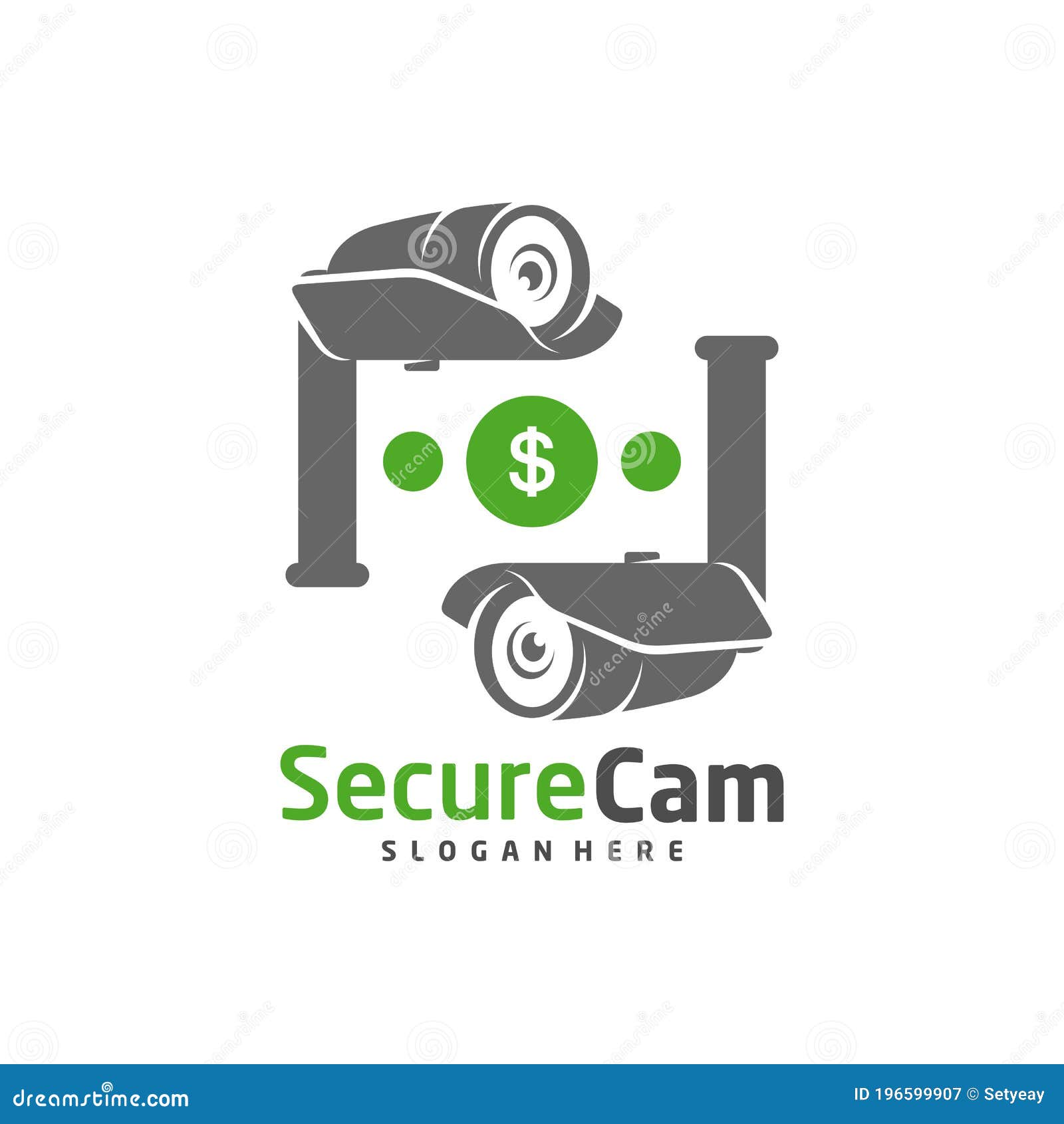CCTV Camera with Money Logo Design Vector Template, Concept Symbol ...