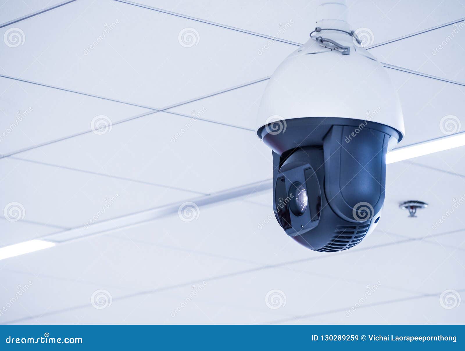 Cctv Camera Mounted on the Ceiling in the Office Building Stock Image ...