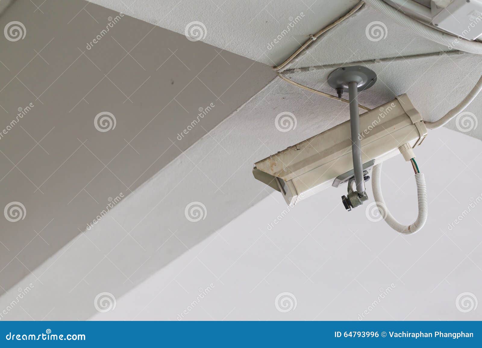 CCTV Camera Mounted on the Ceiling and Wall Stock Photo - Image of look ...