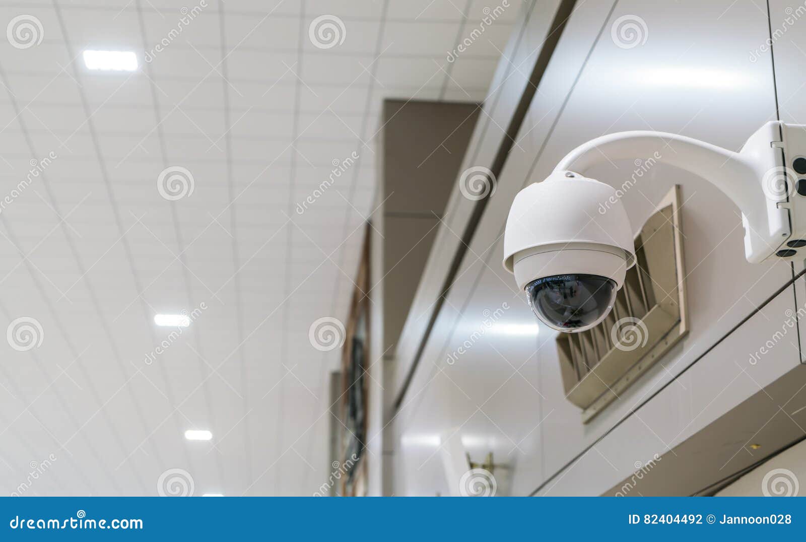 CCTV Camera Operating Inside at Airport Terminal . Stock Photo - Image ...