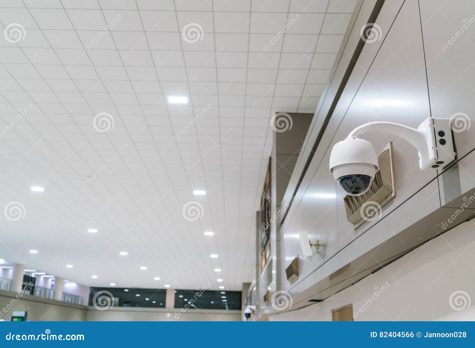 CCTV Camera Operating Inside at Airport Terminal . Stock Photo - Image ...