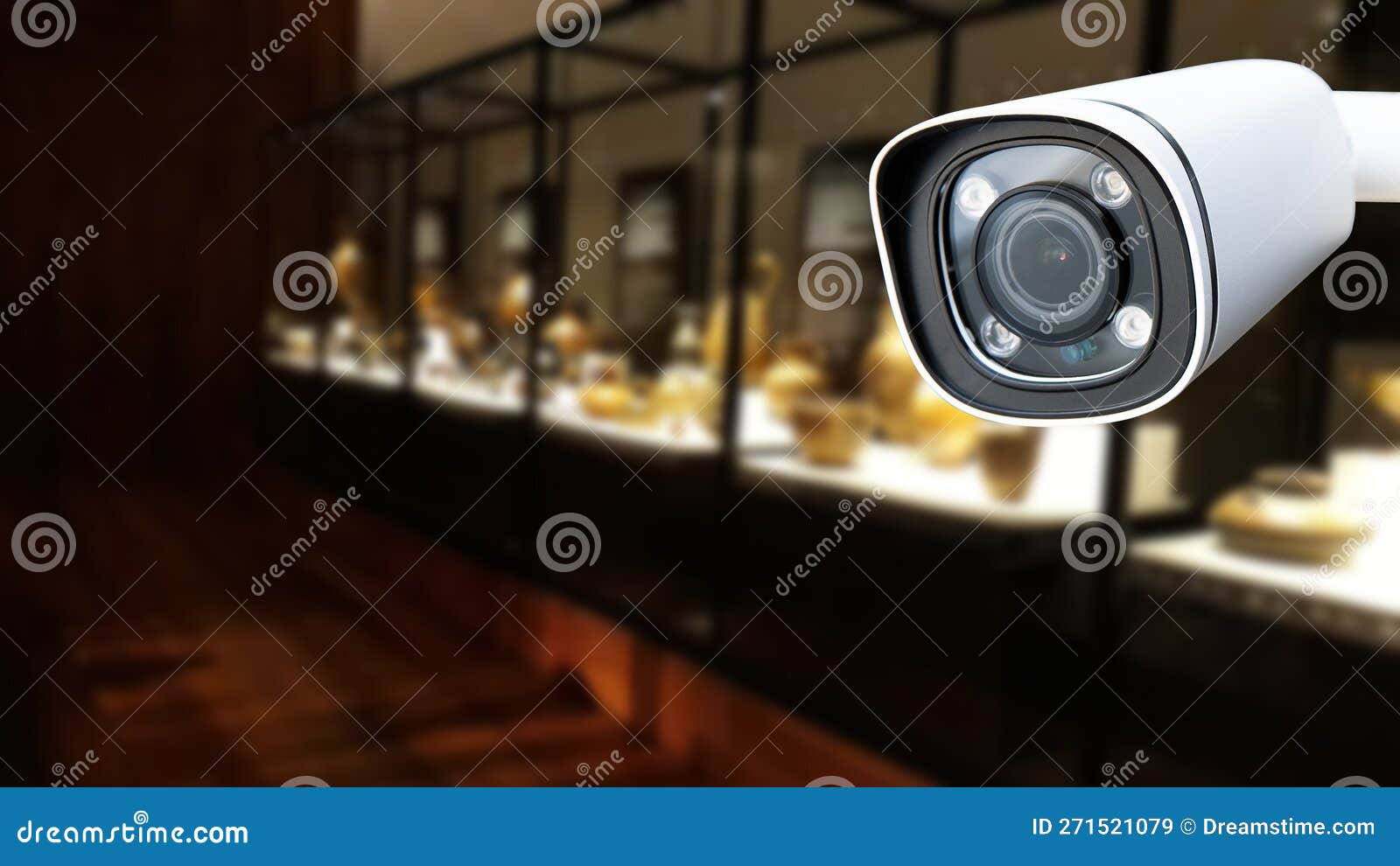 CCTV Camera Operating Inside an Art Gallery or Museum. Stock ...