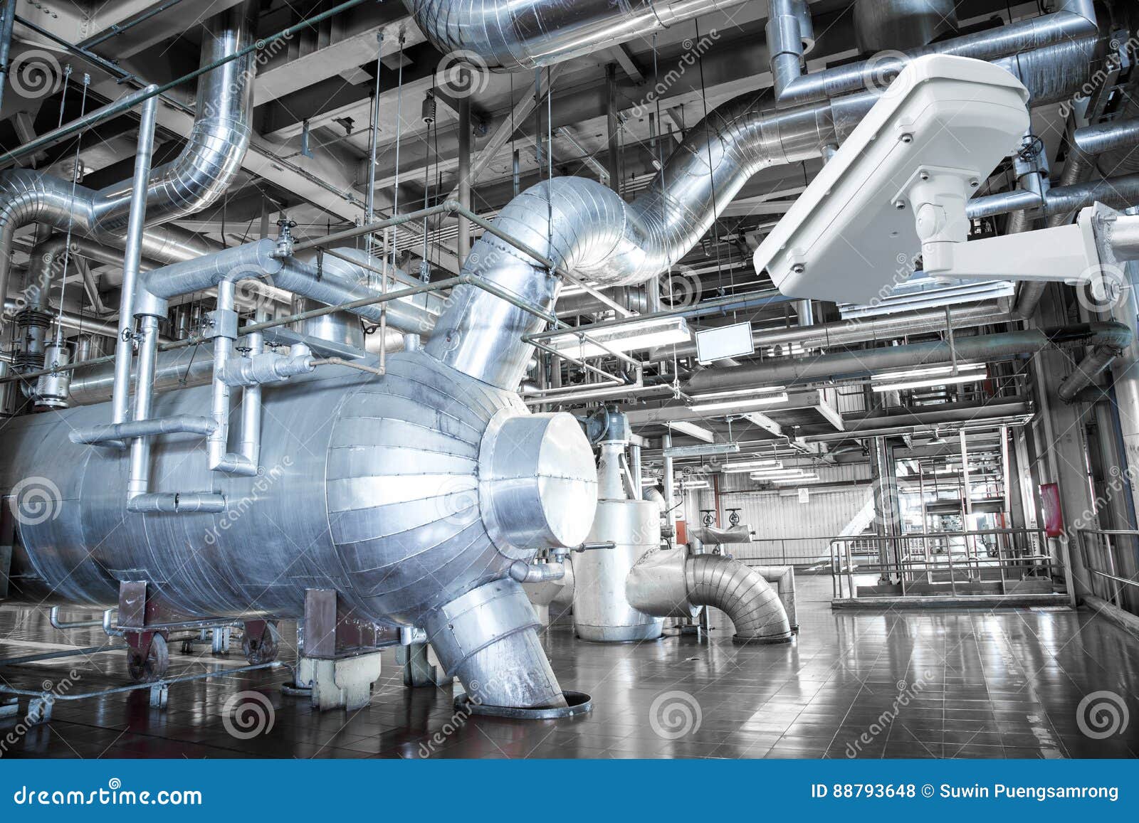 CCTV Camera Operating Inside Industrial Factory Stock Photo - Image of ...