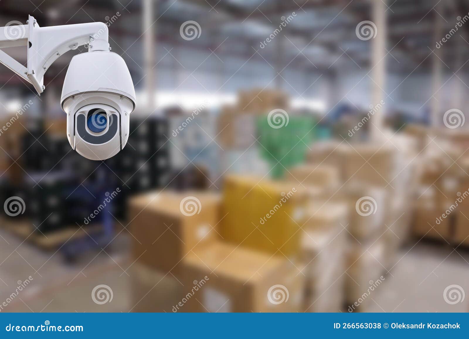 CCTV Camera Operating Inside Warehouse or Factory. Stock Photo - Image ...