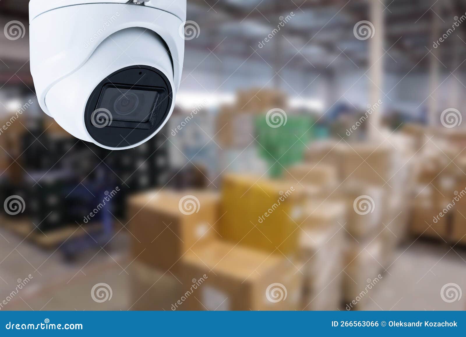 CCTV Camera Operating Inside Warehouse or Factory. Stock Photo - Image ...