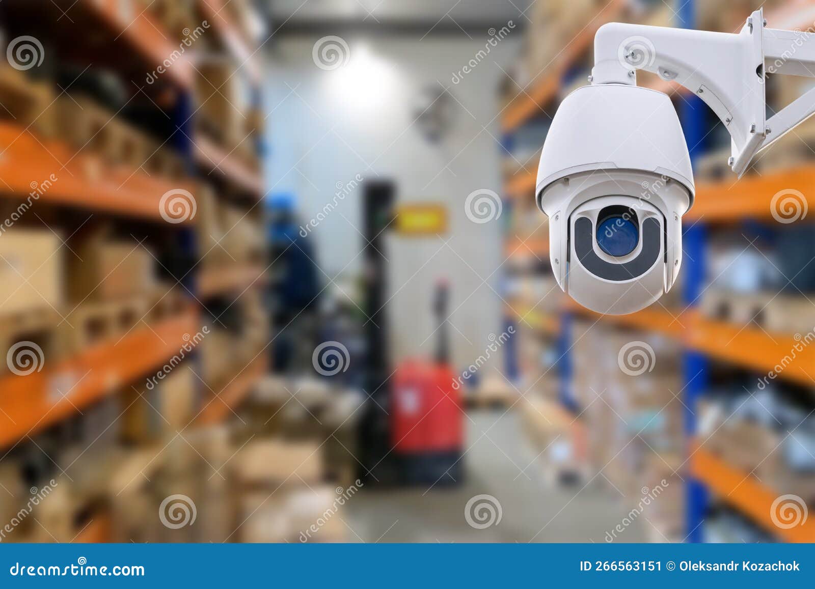 CCTV Camera Operating Inside Warehouse or Factory. Stock Image - Image ...