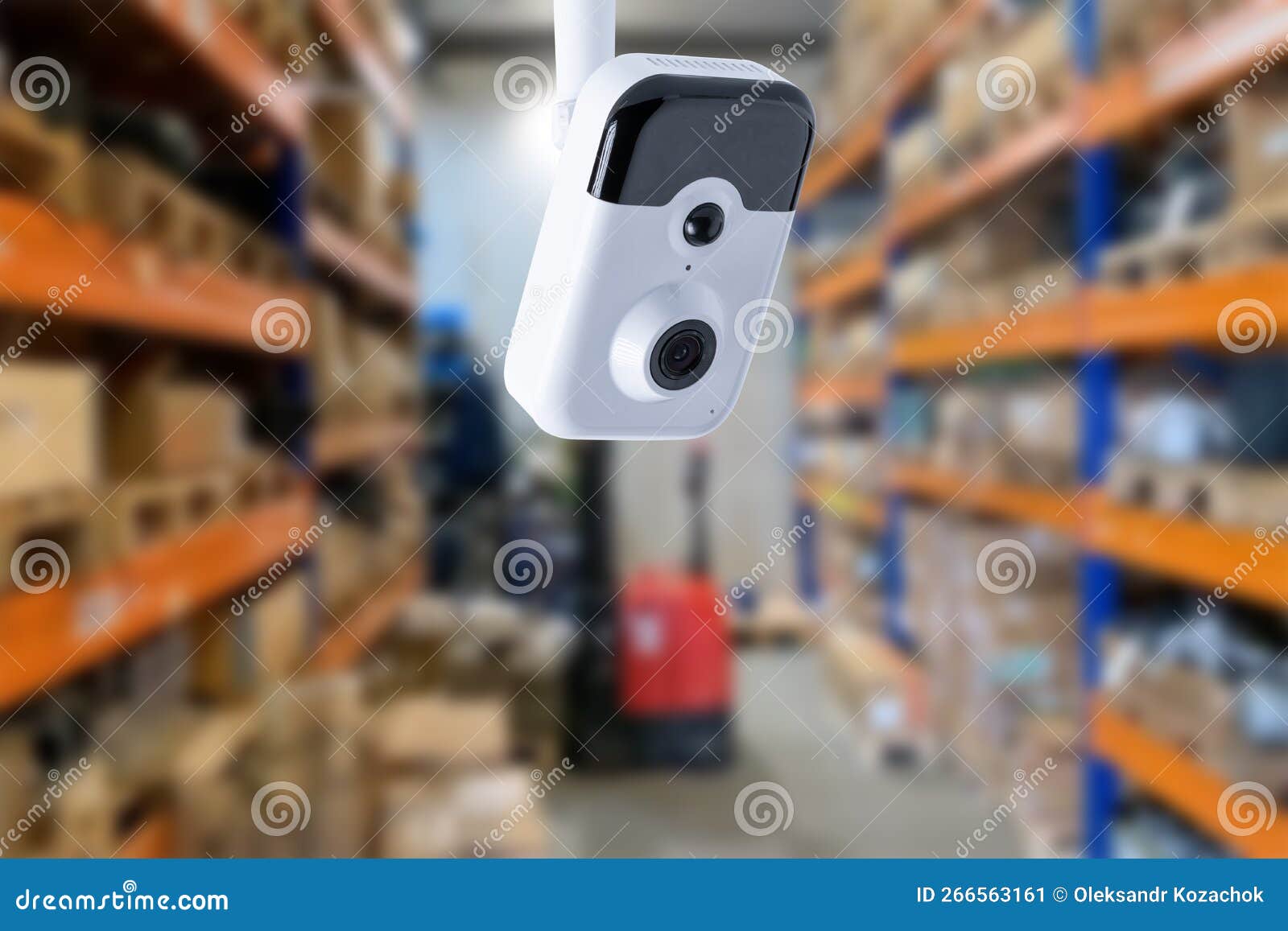 CCTV Camera Operating Inside Warehouse or Factory. Stock Image - Image ...