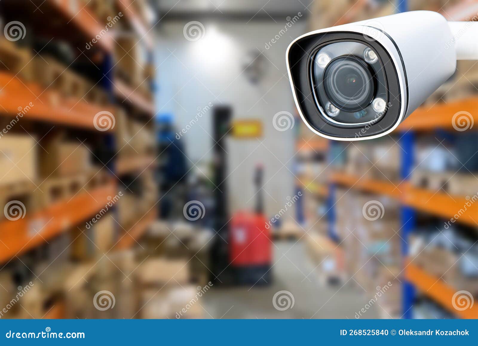 CCTV Camera Operating Inside Warehouse or Factory. Stock Photo - Image ...