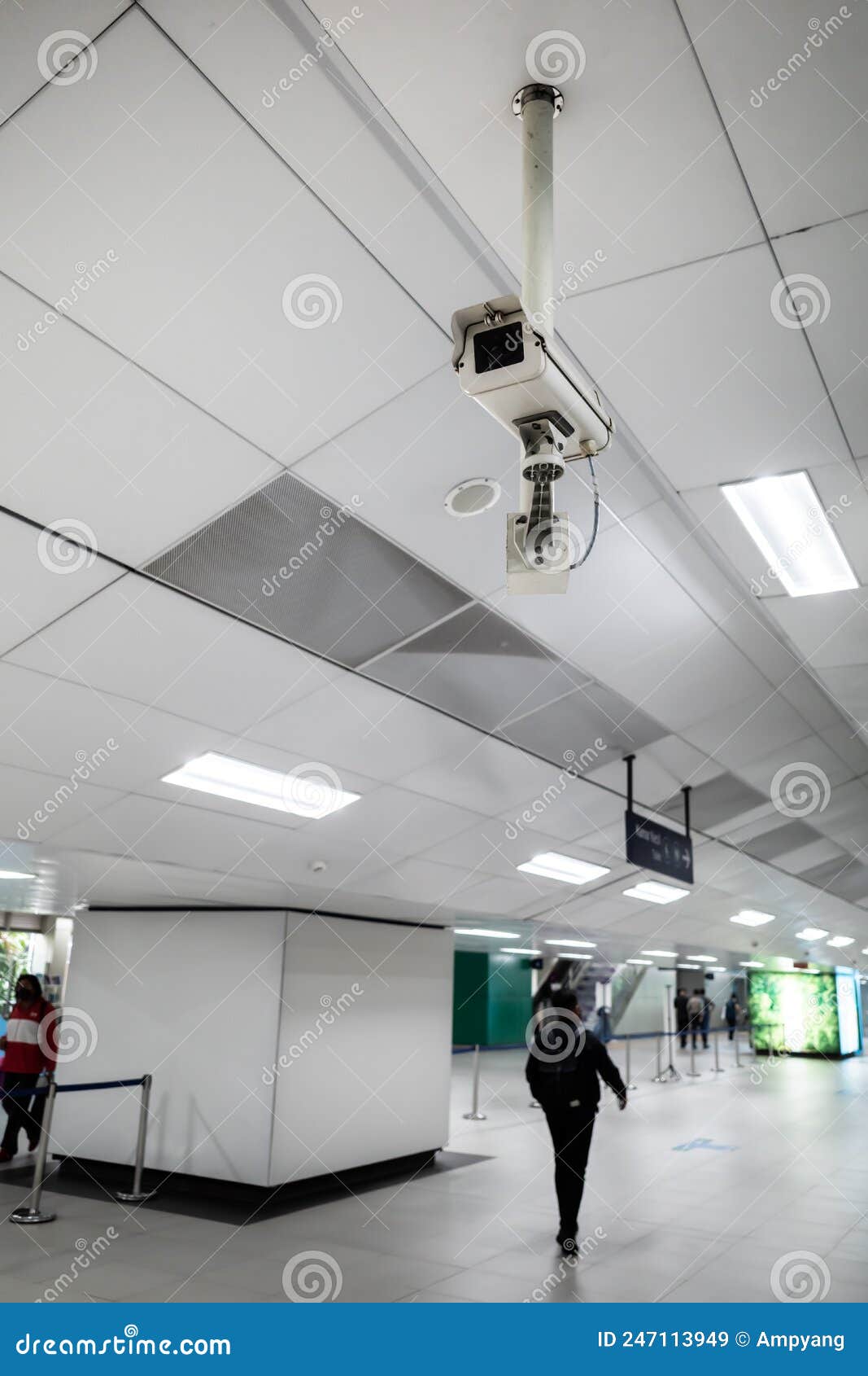 CCTV Camera Placed High in a City Subway Station Stock Image - Image of ...