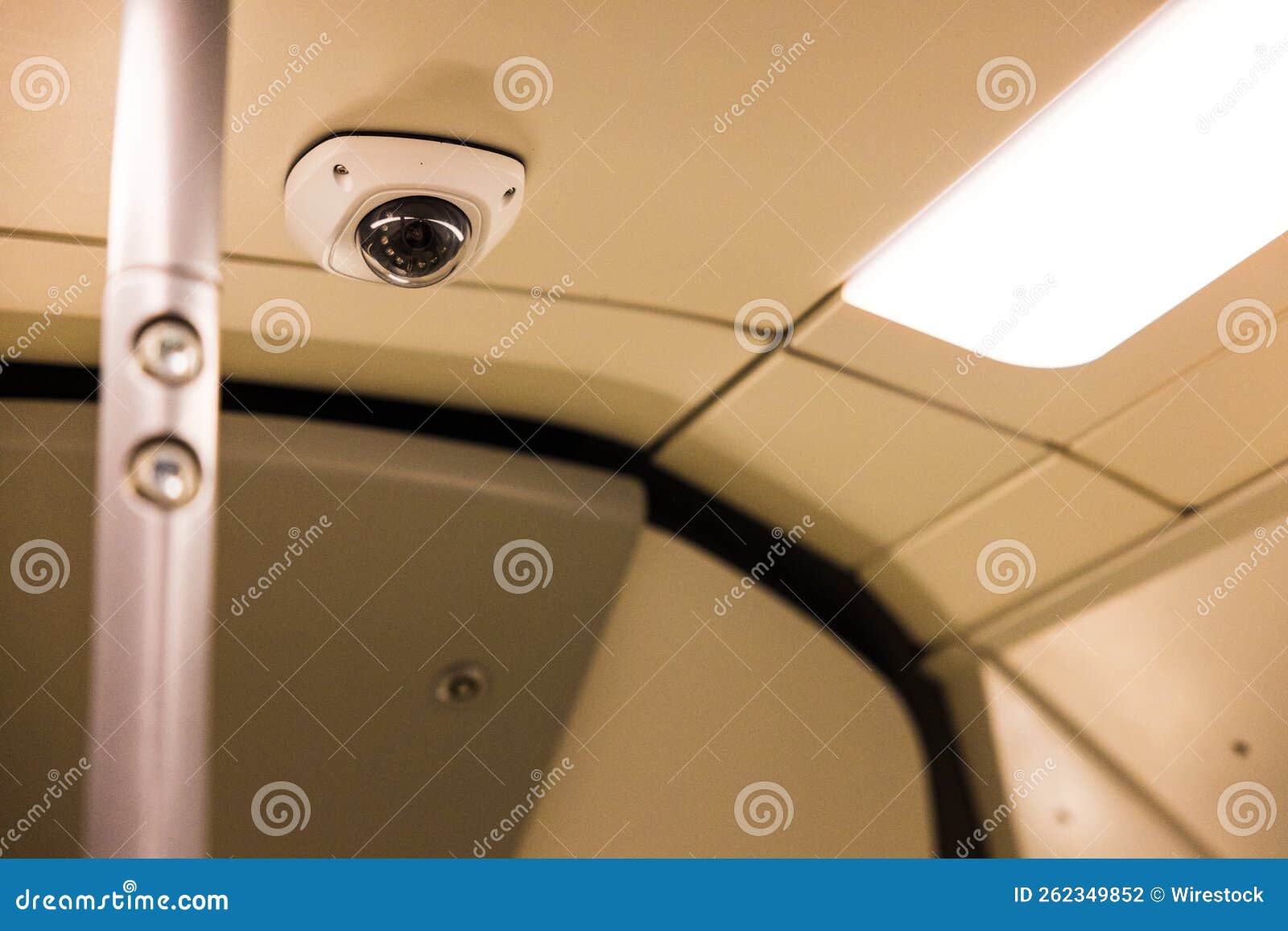 CCTV Camera on a Public Train Stock Photo - Image of cctv, control ...