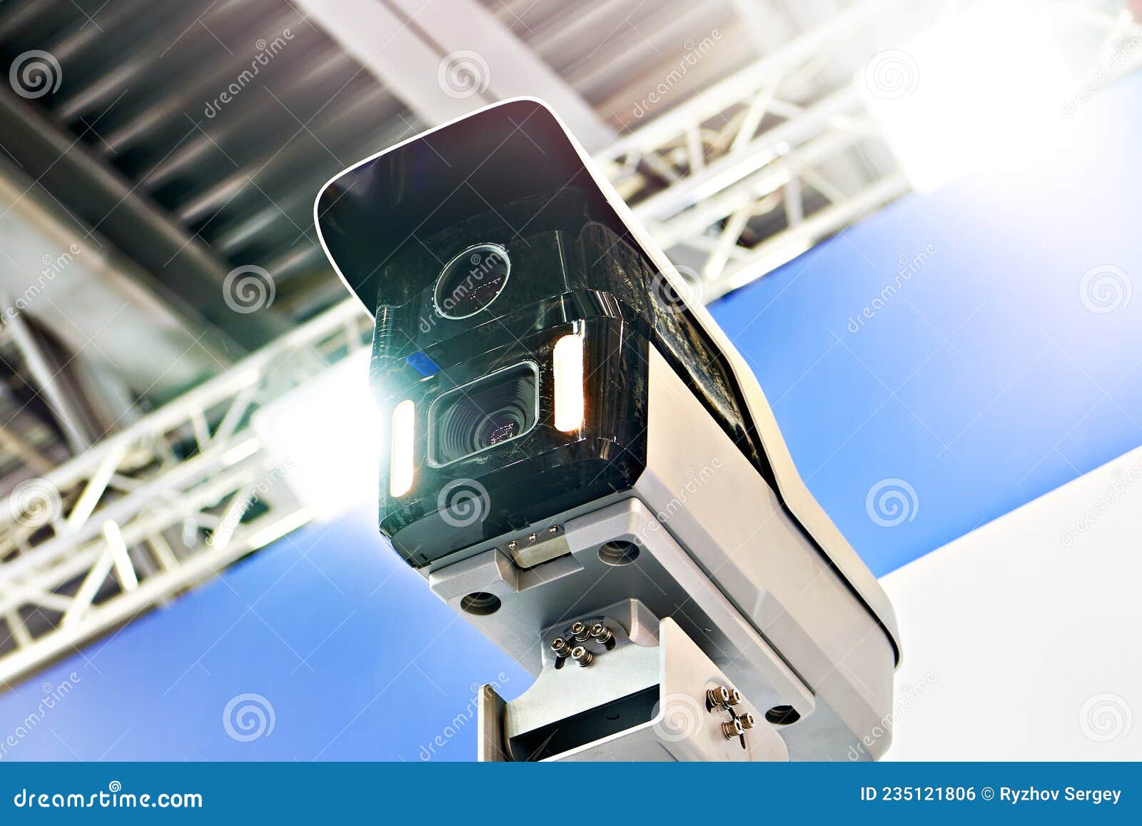 CCTV Camera with Recognition System Stock Photo - Image of analysis ...