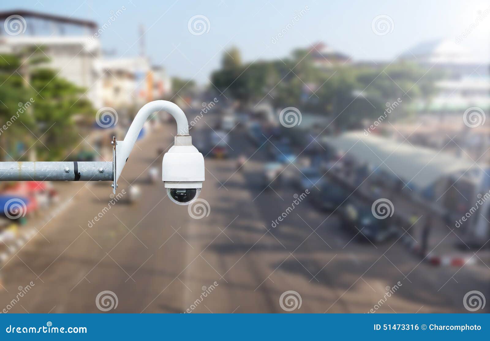 CCTV camera on road stock photo. Image of control, industry - 51473316