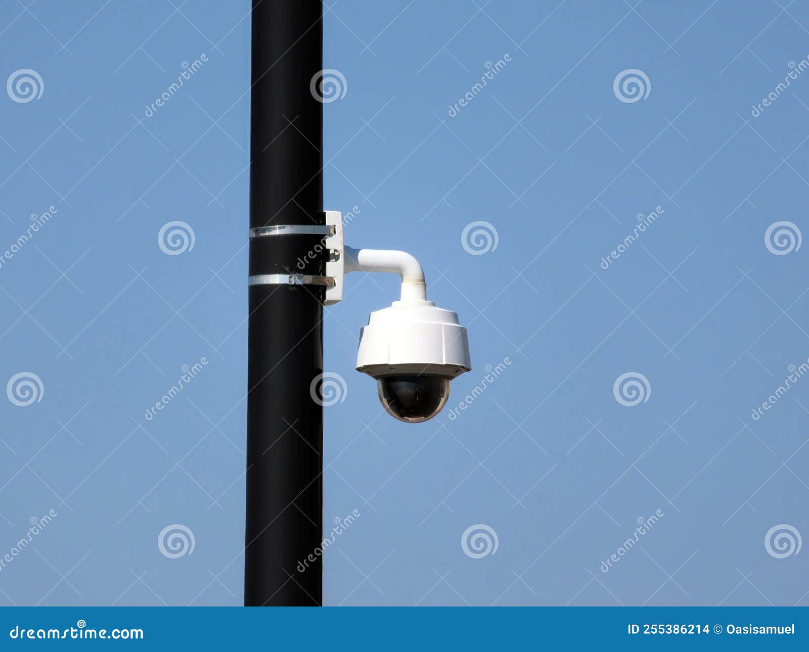 CCTV Camera Security in a Big City during the Day Stock Photo - Image ...