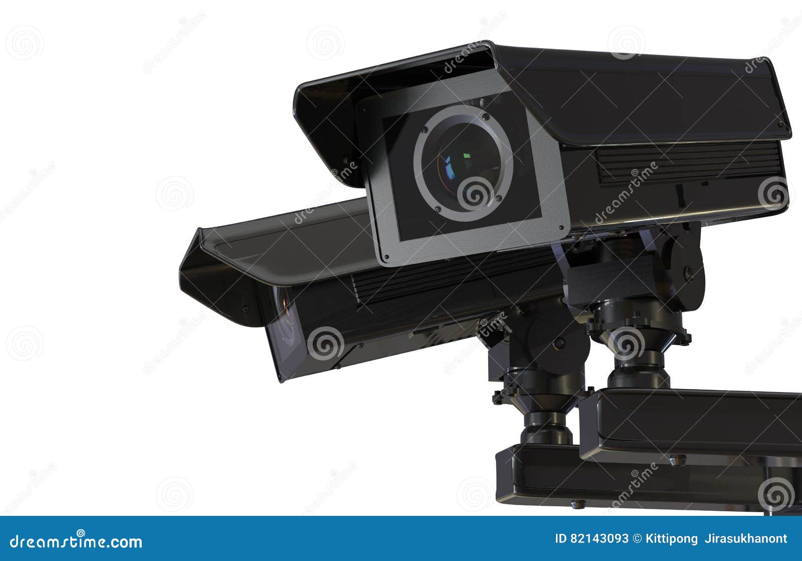 Cctv Camera or Security Camera Isolated on White Stock Image - Image of ...
