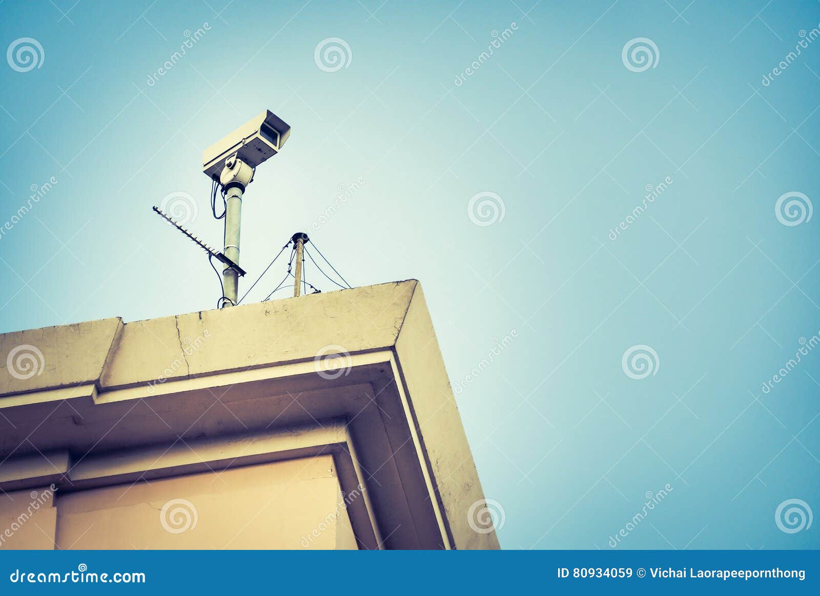 CCTV Camera Security in a City Stock Image - Image of outdoor, control ...