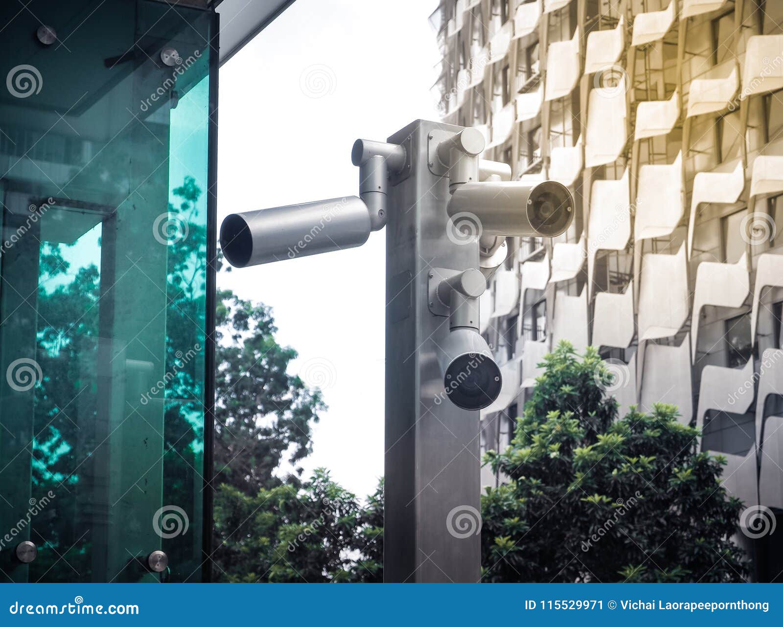 CCTV Camera Security in a City Stock Image - Image of danger, cctv ...