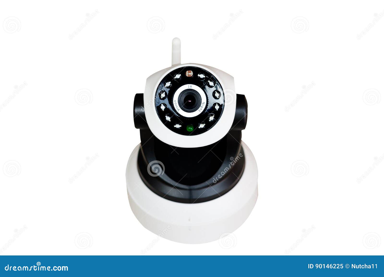 Cctv Camera Security Isolated on White Background. Stock Image - Image ...