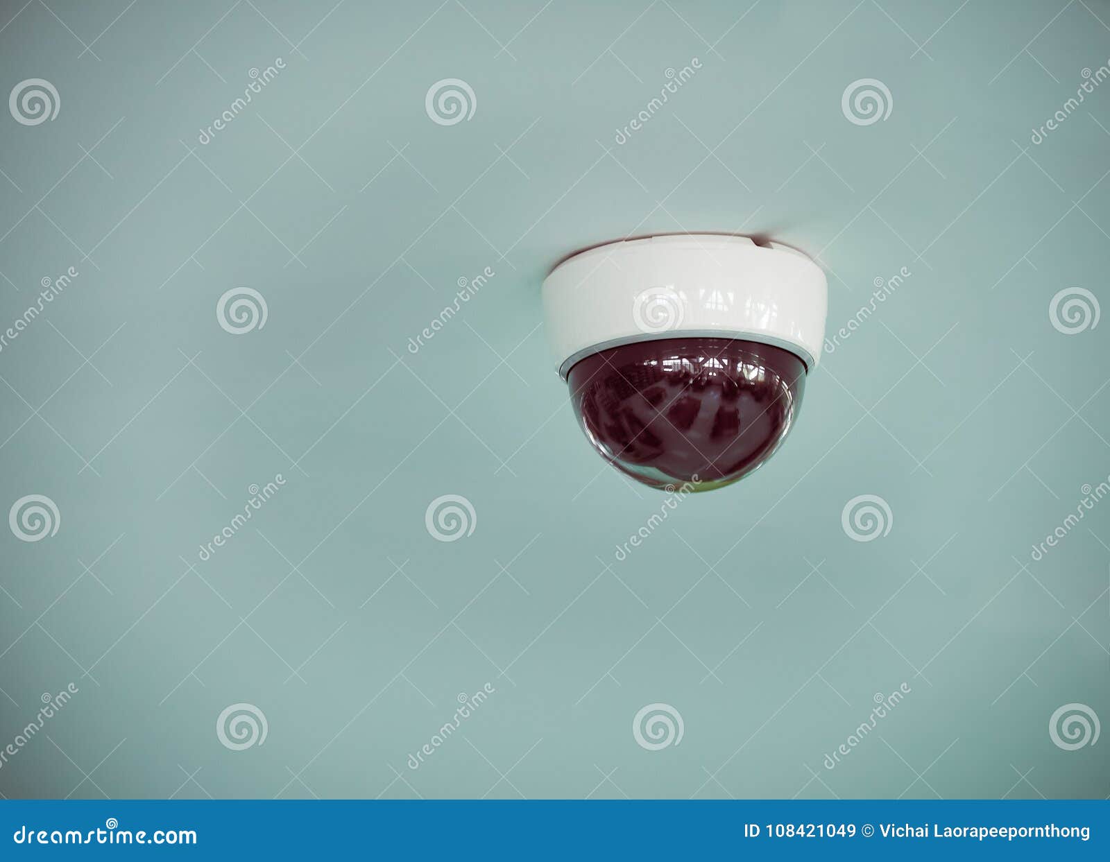 CCTV Camera Security Mounted on the Ceiling in the Office Stock Image ...