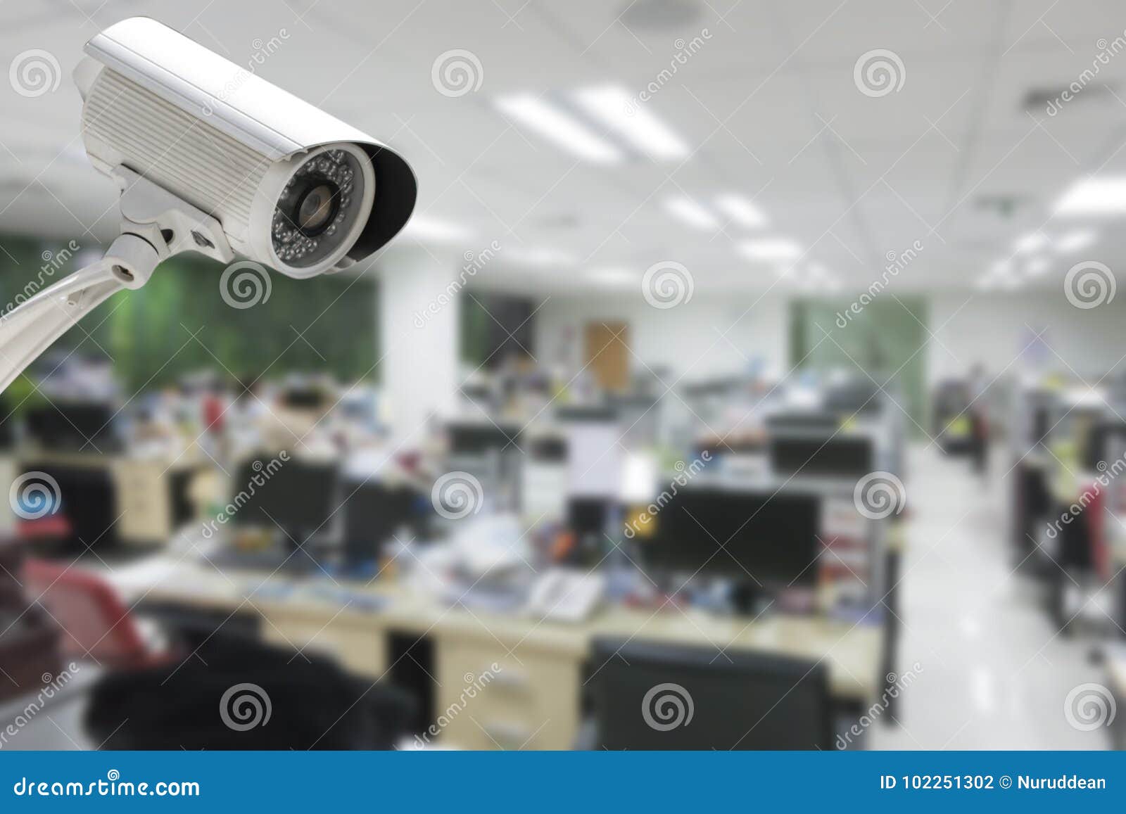 CCTV Camera Security Operating in Office Building Stock Photo - Image ...