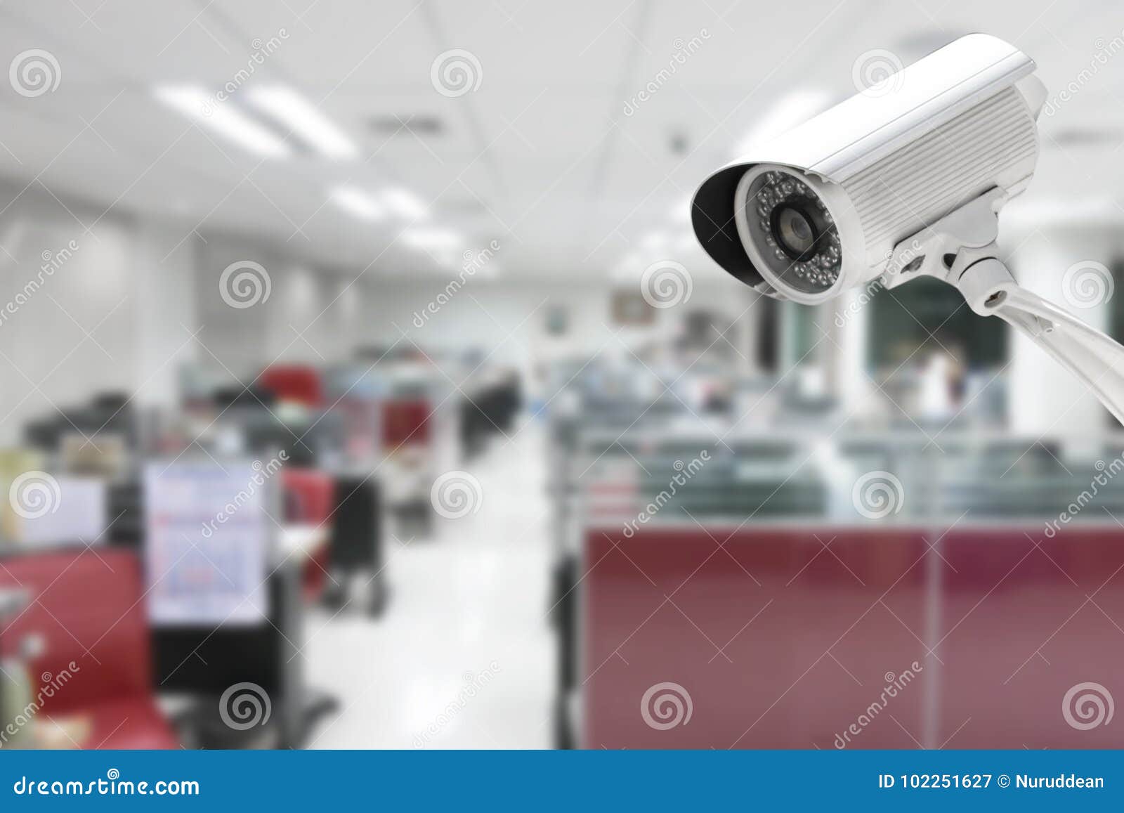 CCTV Camera Security Operating in Office Building Stock Image - Image ...
