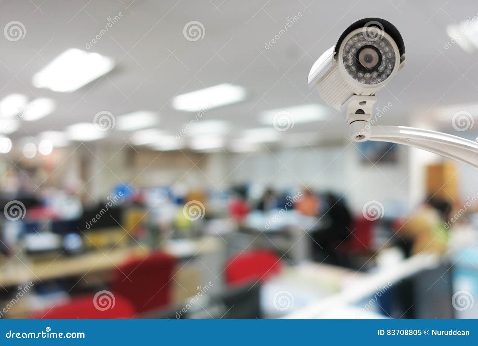 CCTV Camera Security Operating in Office Building Stock Image - Image ...