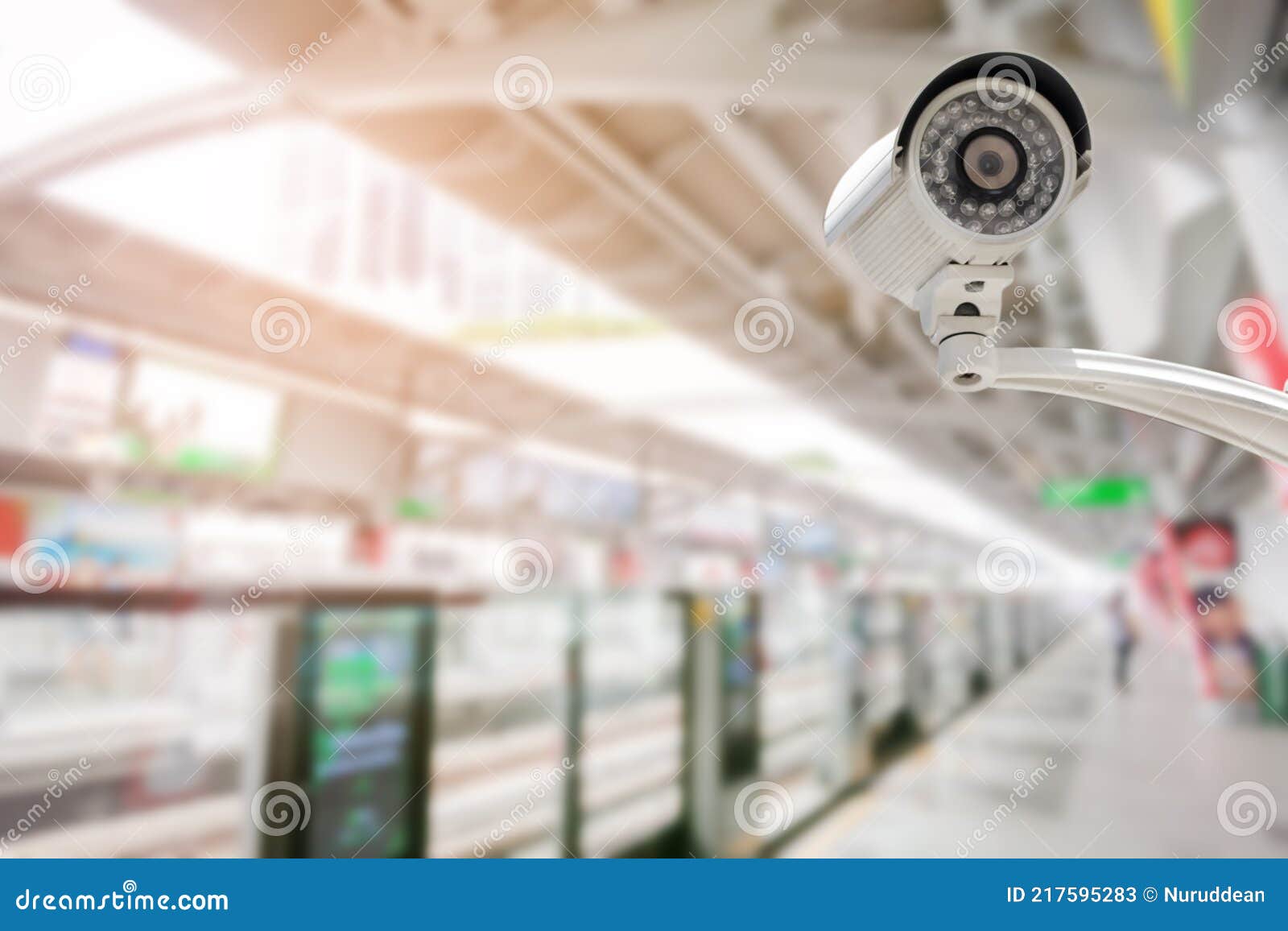 CCTV Camera Security Operating on Transportation Urban Stock Image ...