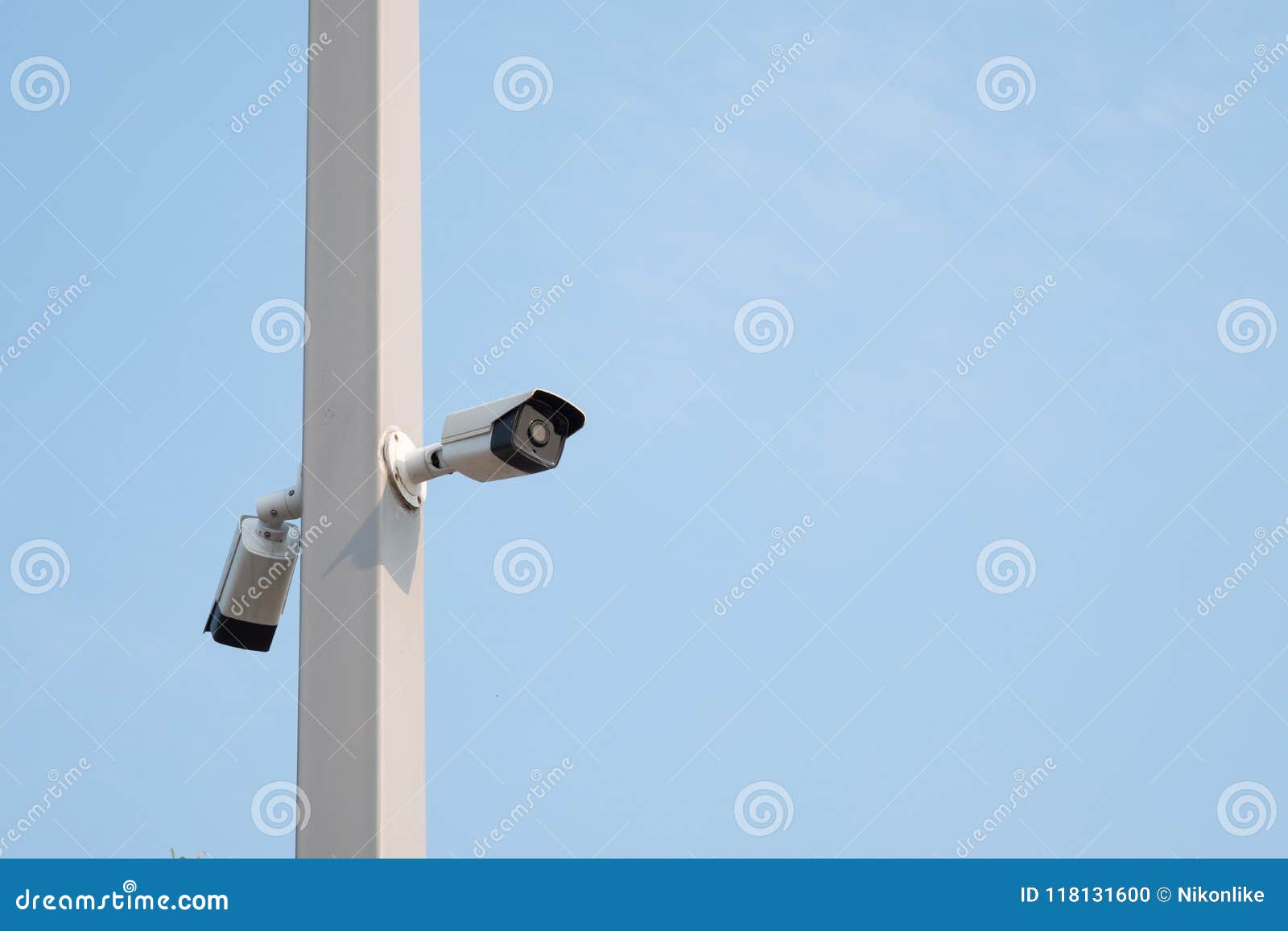 Security Camera with Blue Sky. Stock Photo - Image of digital, danger ...