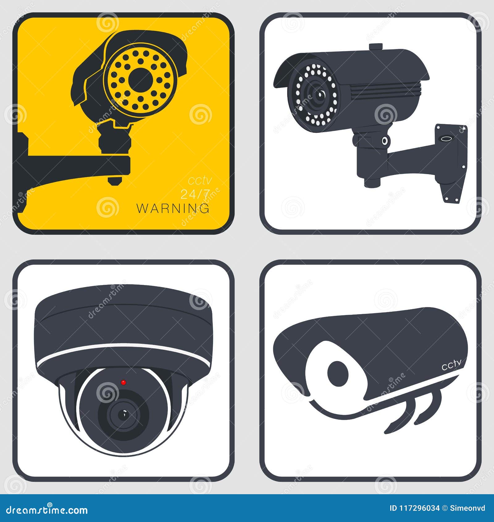 CCTV Camera. Security Surveillance System Stock Vector - Illustration ...